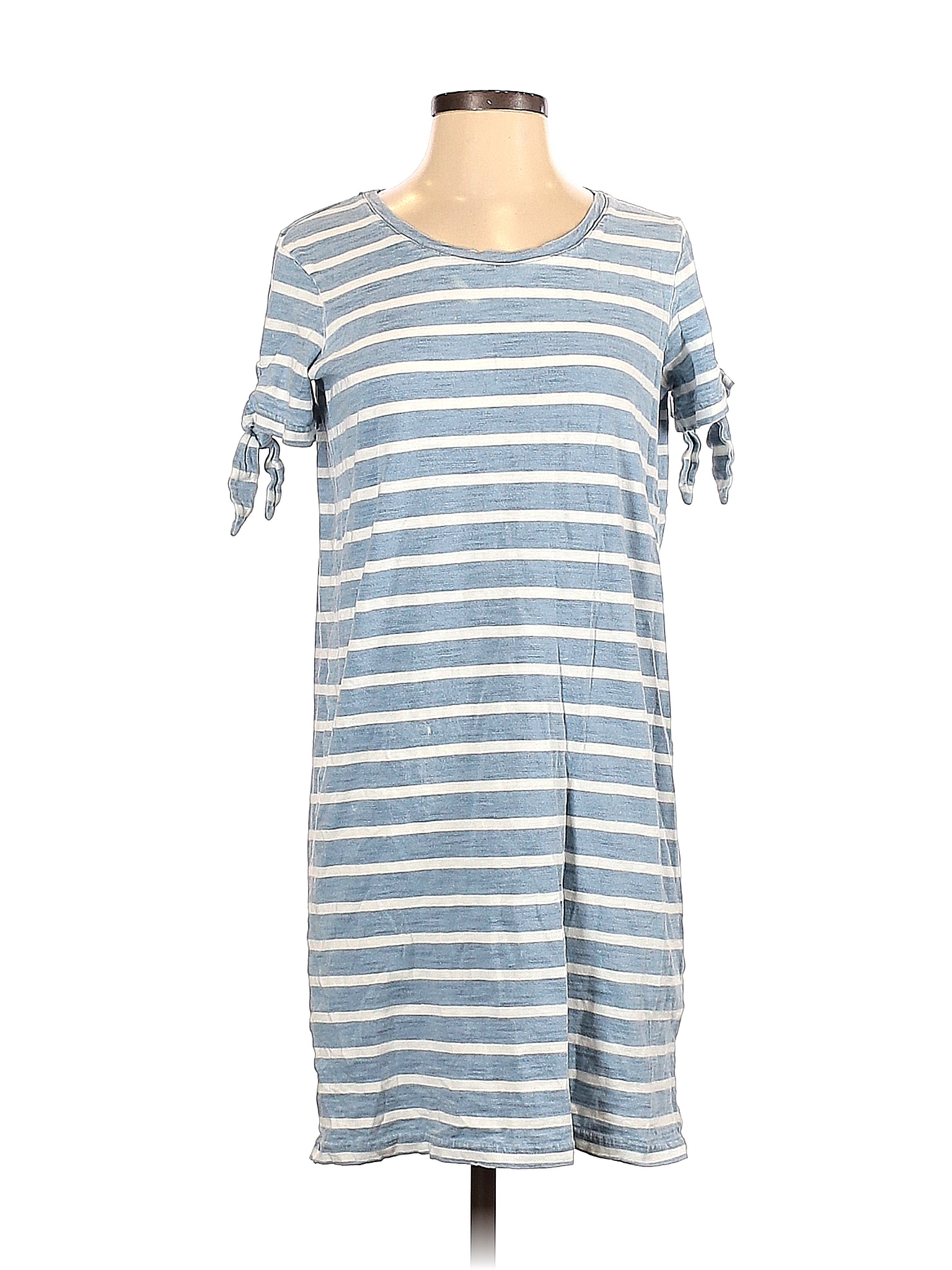Jane And Delancey 100 Cotton Stripes Blue Casual Dress Size S 83