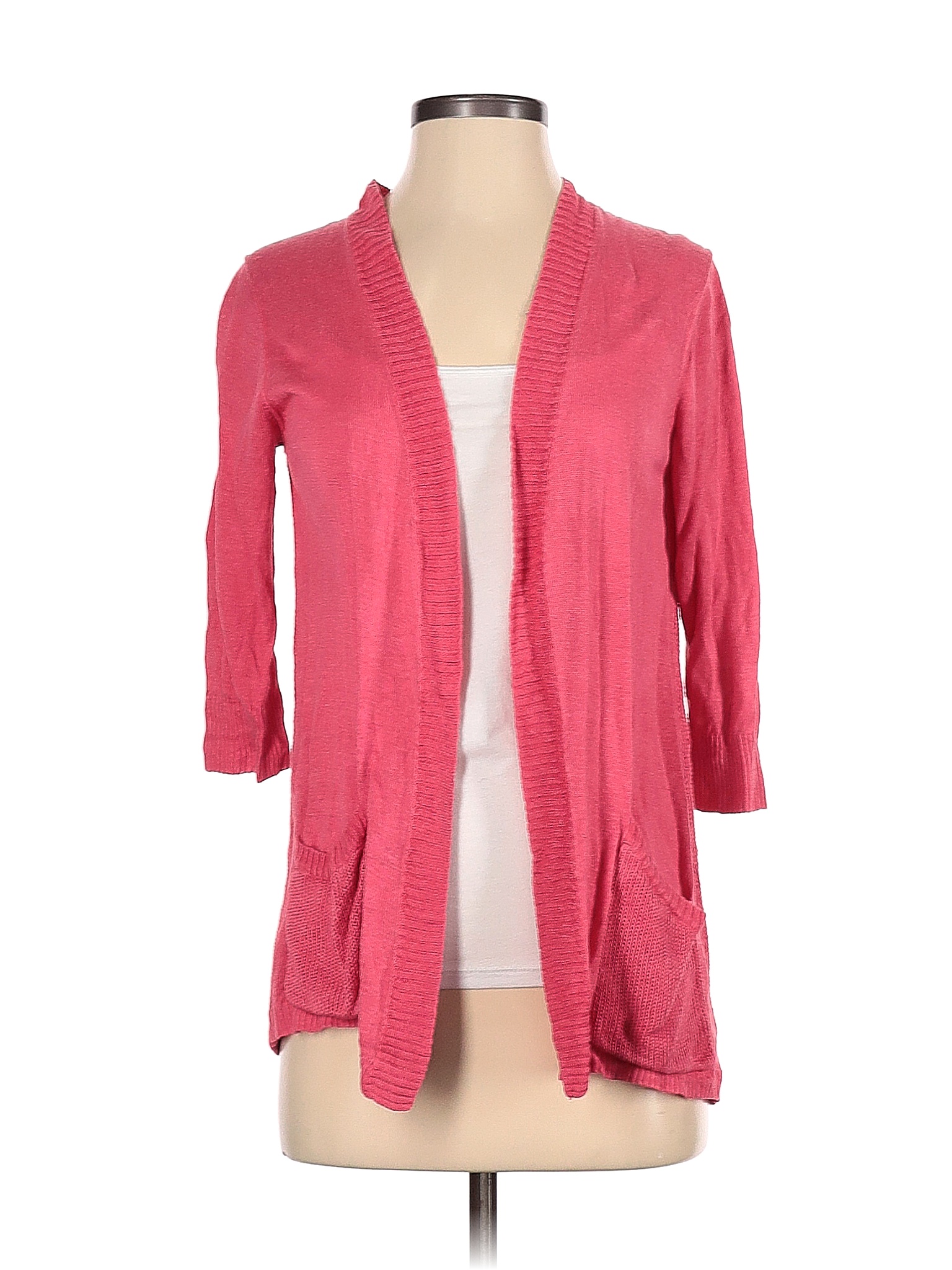 J Jill 100 Linen Solid Pink Cardigan Size Xs 88 Off Thredup