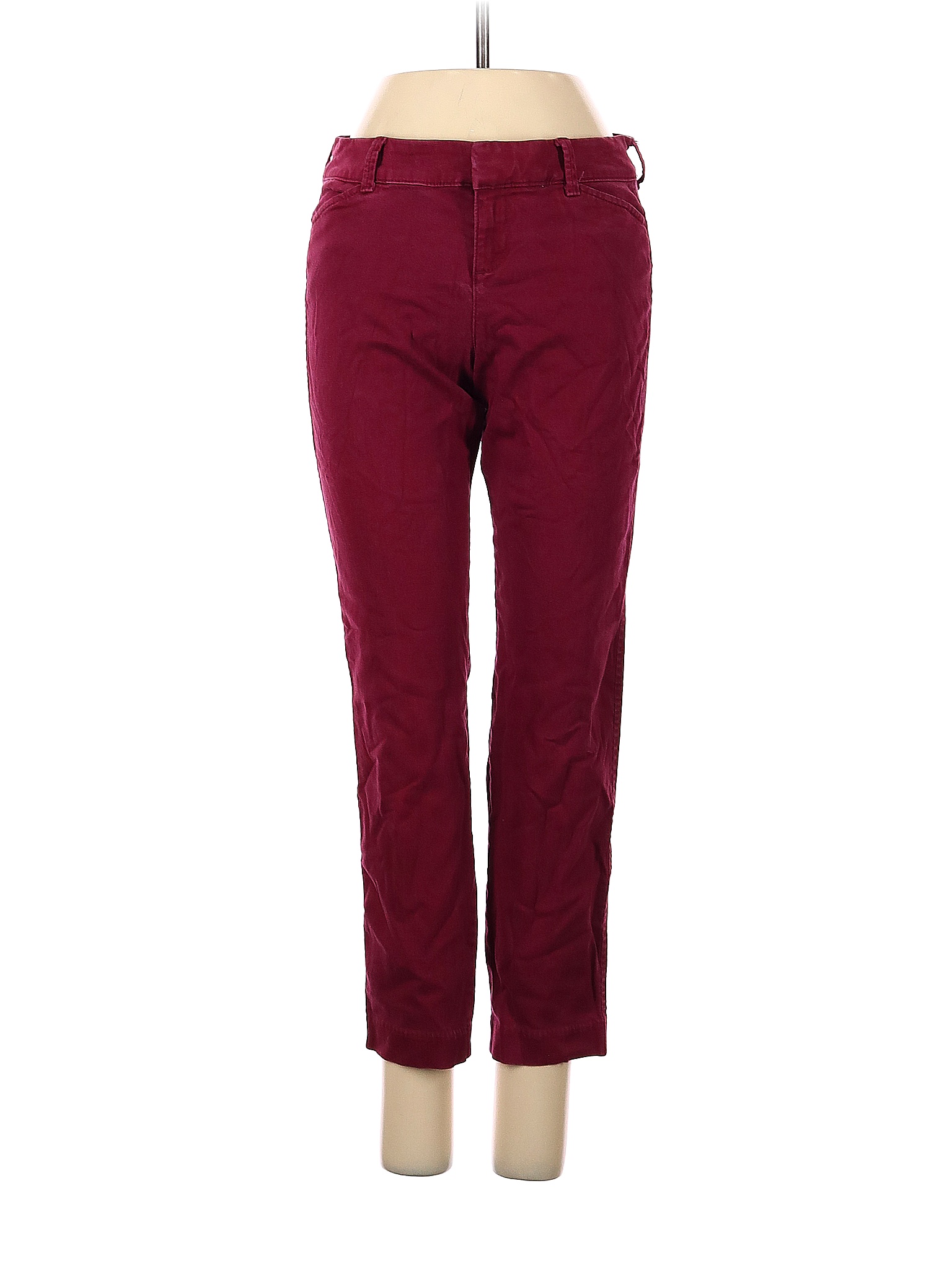 Unbranded Solid Colored Burgundy Casual Pants Size 2 - 87% off | thredUP