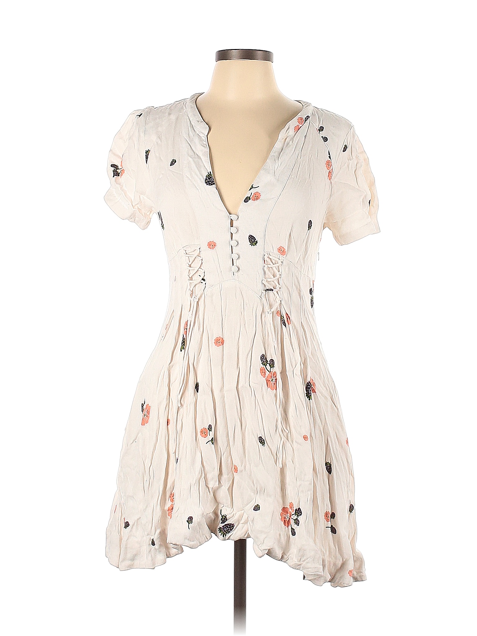 Free People Ivory Casual Dress Size 12 - 54% off | thredUP