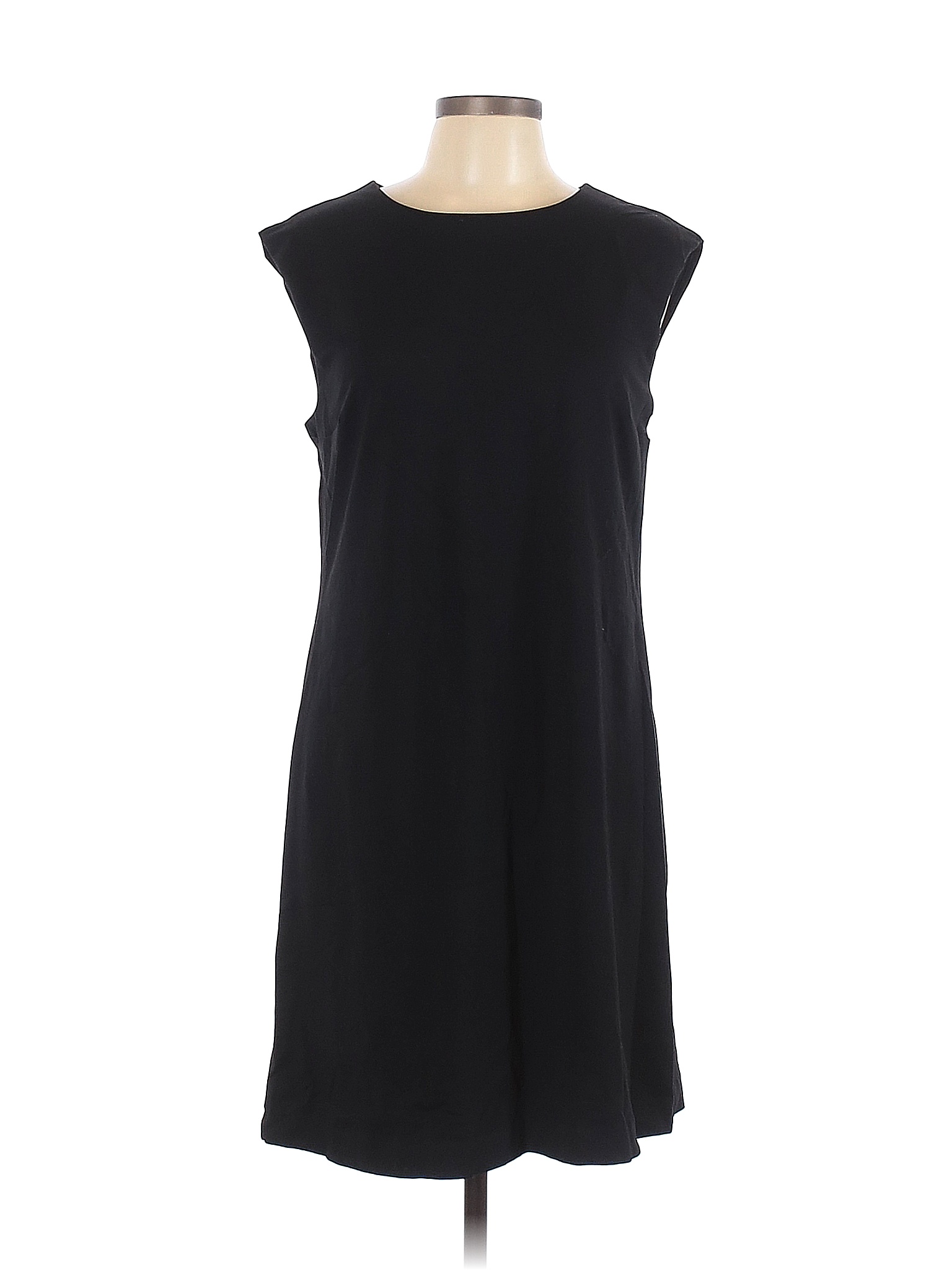 Donna Ricco Solid Black Casual Dress Size L - 90% off | ThredUp