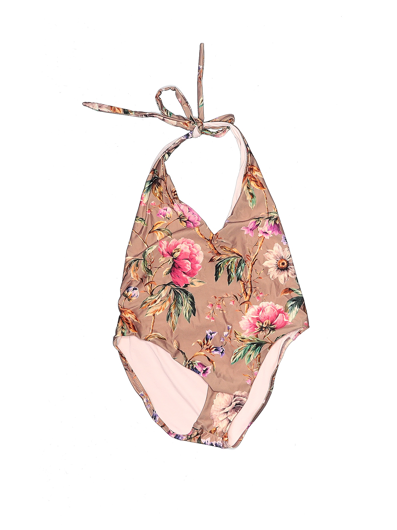 Vitamin A Floral Tan One Piece Swimsuit Size 8 - 73% off | thredUP