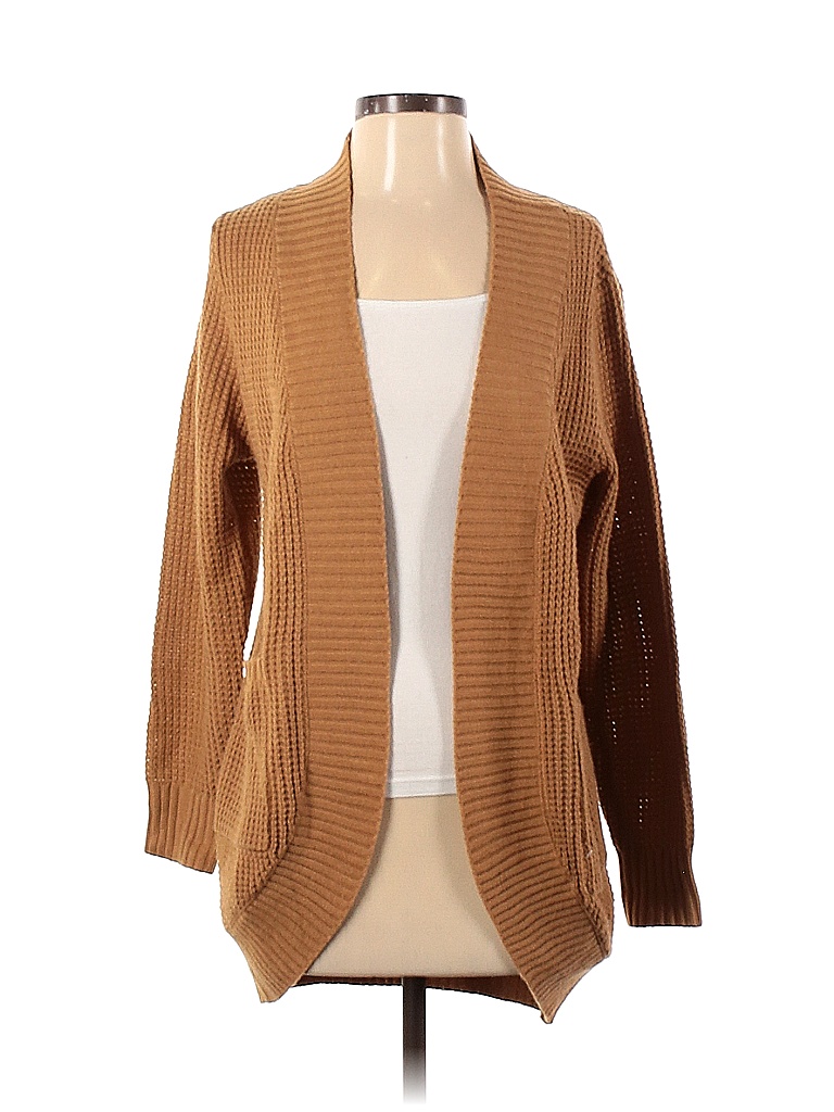 Merokeety Solid Brown Cardigan Size S - 80% off | thredUP