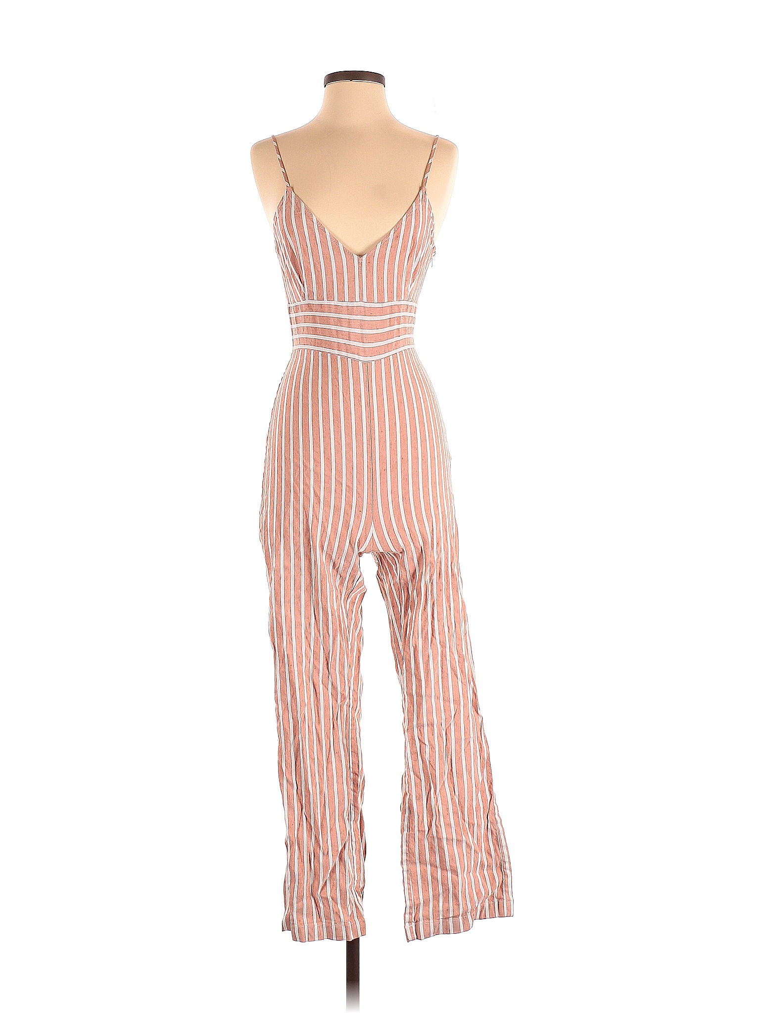 Leith Stripes Brown Jumpsuit Size S - 61% off | thredUP
