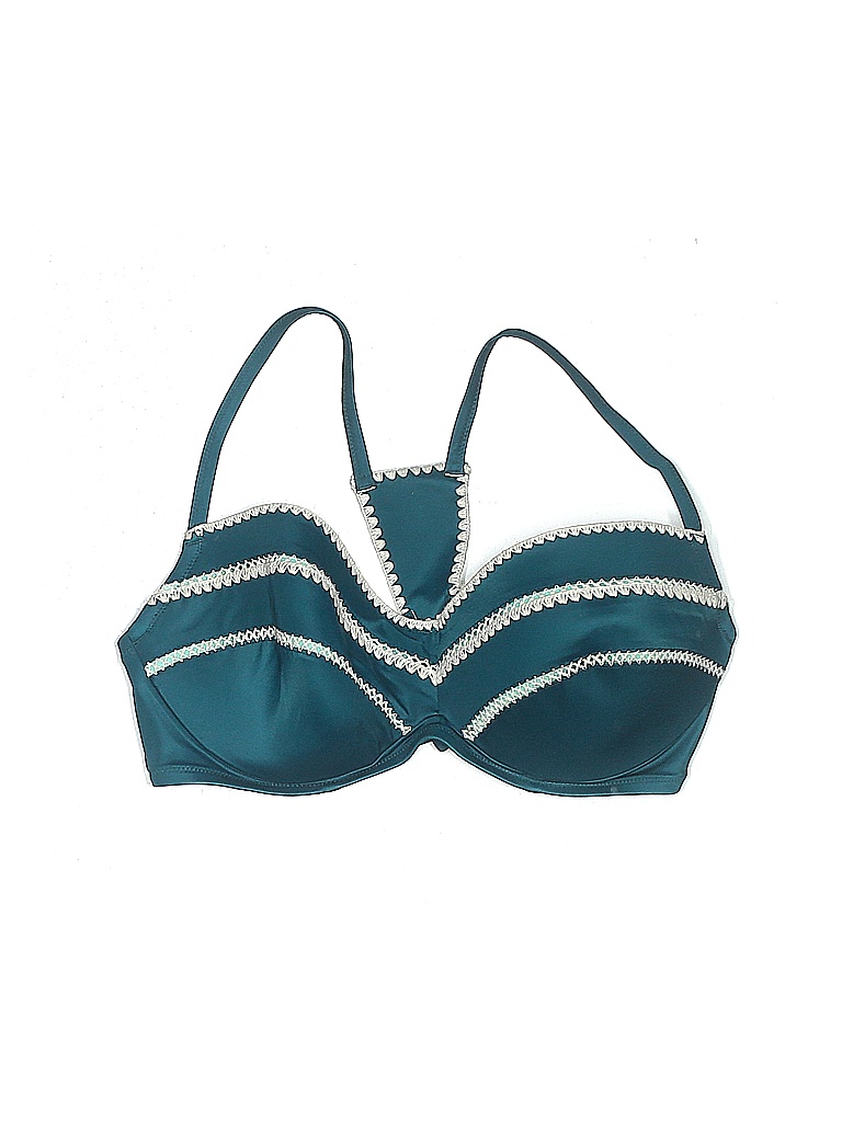 Shade & Shore Color Block Teal Swimsuit Top Size 36d (Plus) - 53% off ...