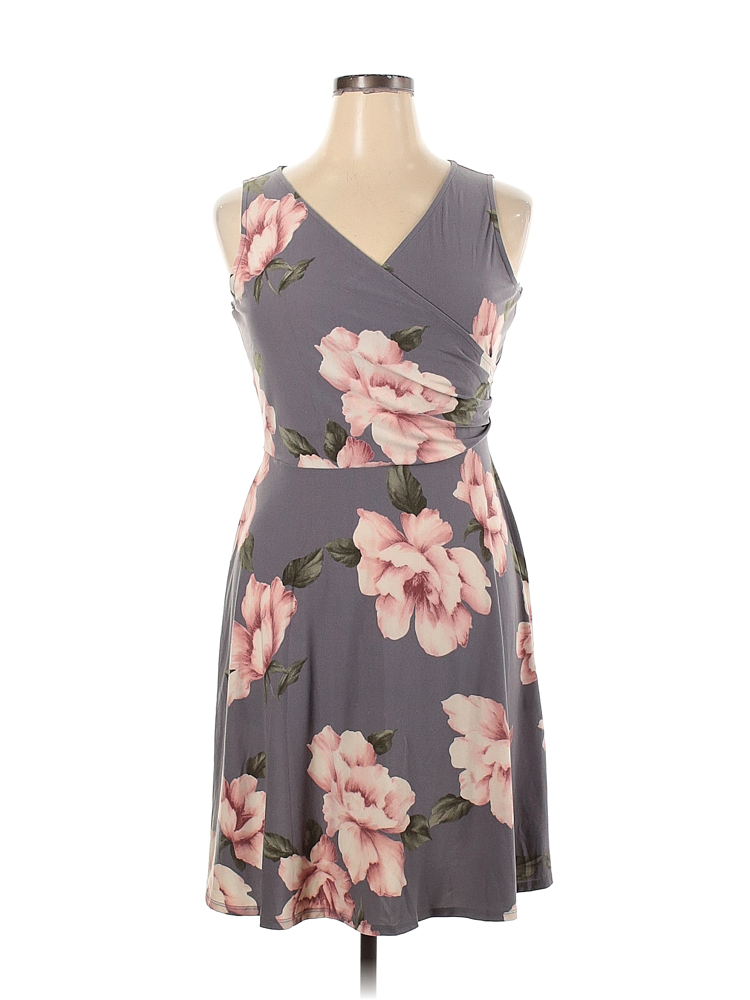 Kaileigh Gray Casual Dress Size Xl 39 Off Thredup