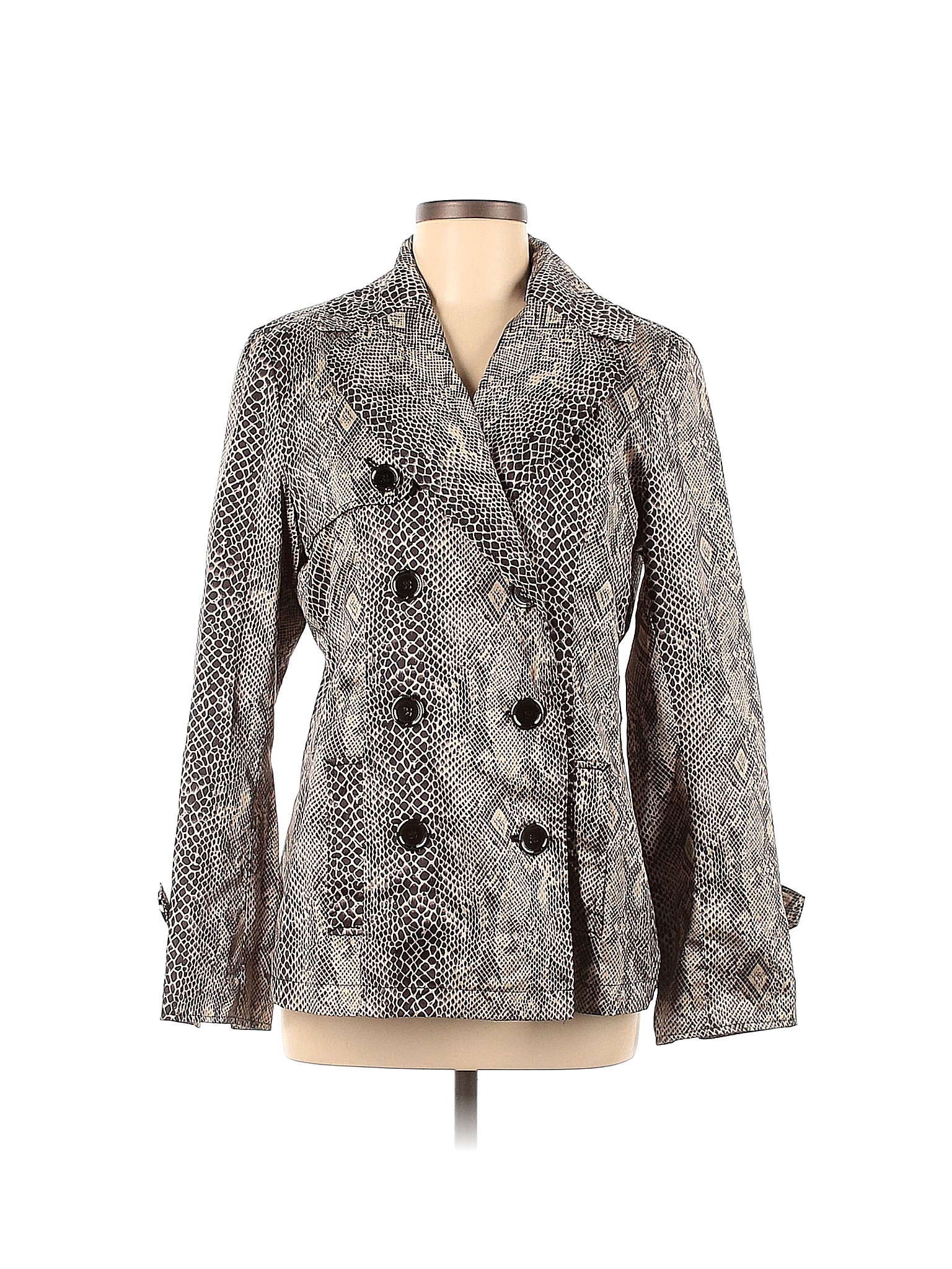 DressBarn 100% Polyester Animal Print Ivory Jacket Size M - 83% off ...