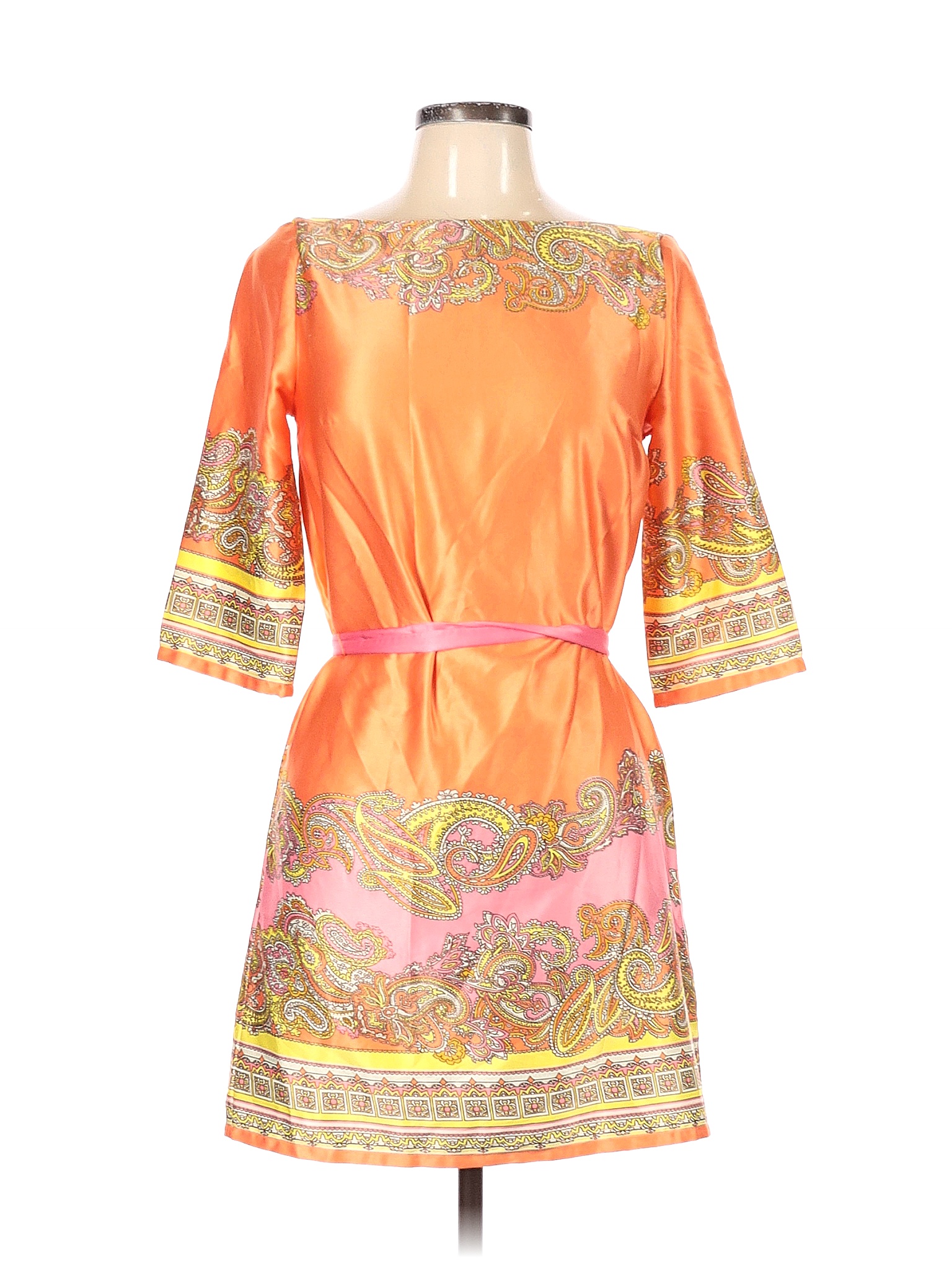 H&M 100% Polyester Orange Casual Dress Size 8 - 60% off | thredUP