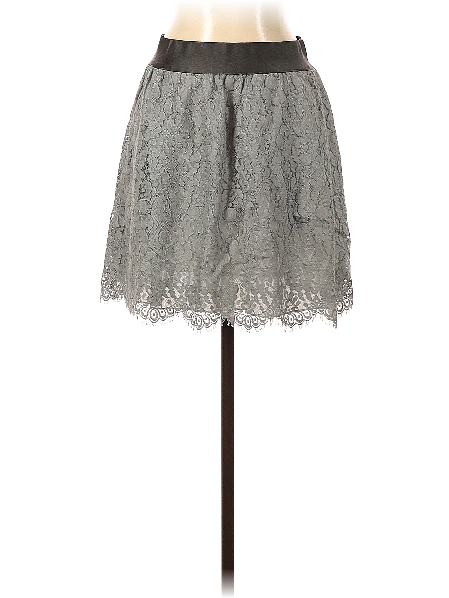 J Crew Color Block Solid Gray Casual Skirt Size 4 90 Off Thredup