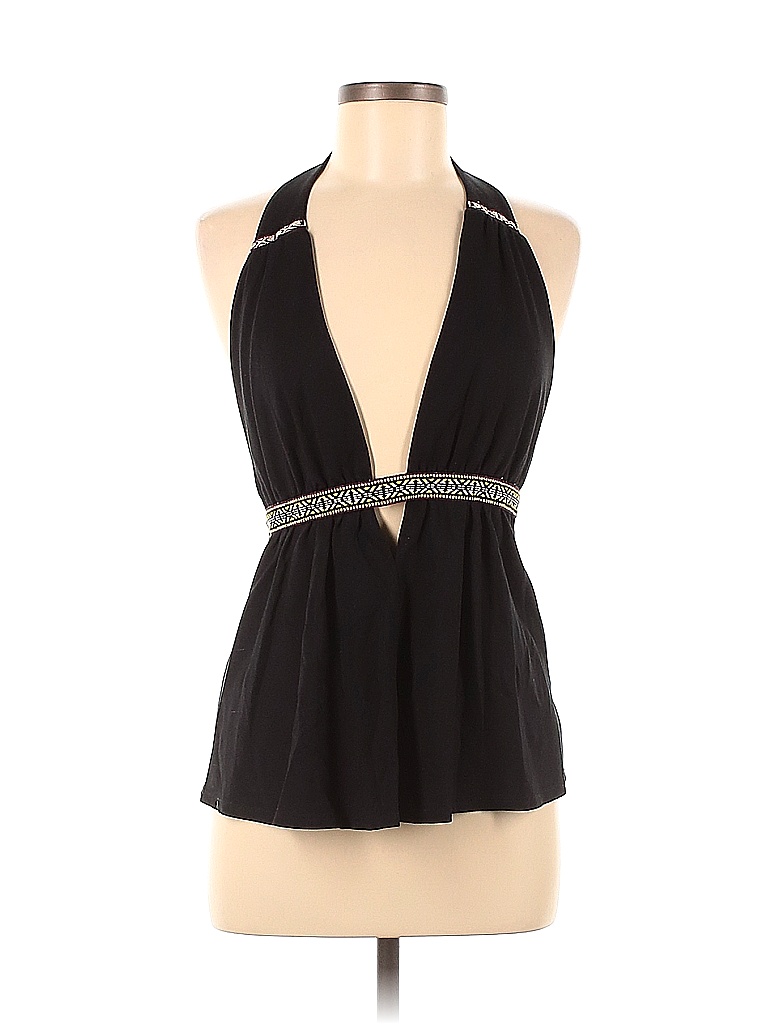 Ecote Solid Black Halter Top Size M - 63% off | thredUP