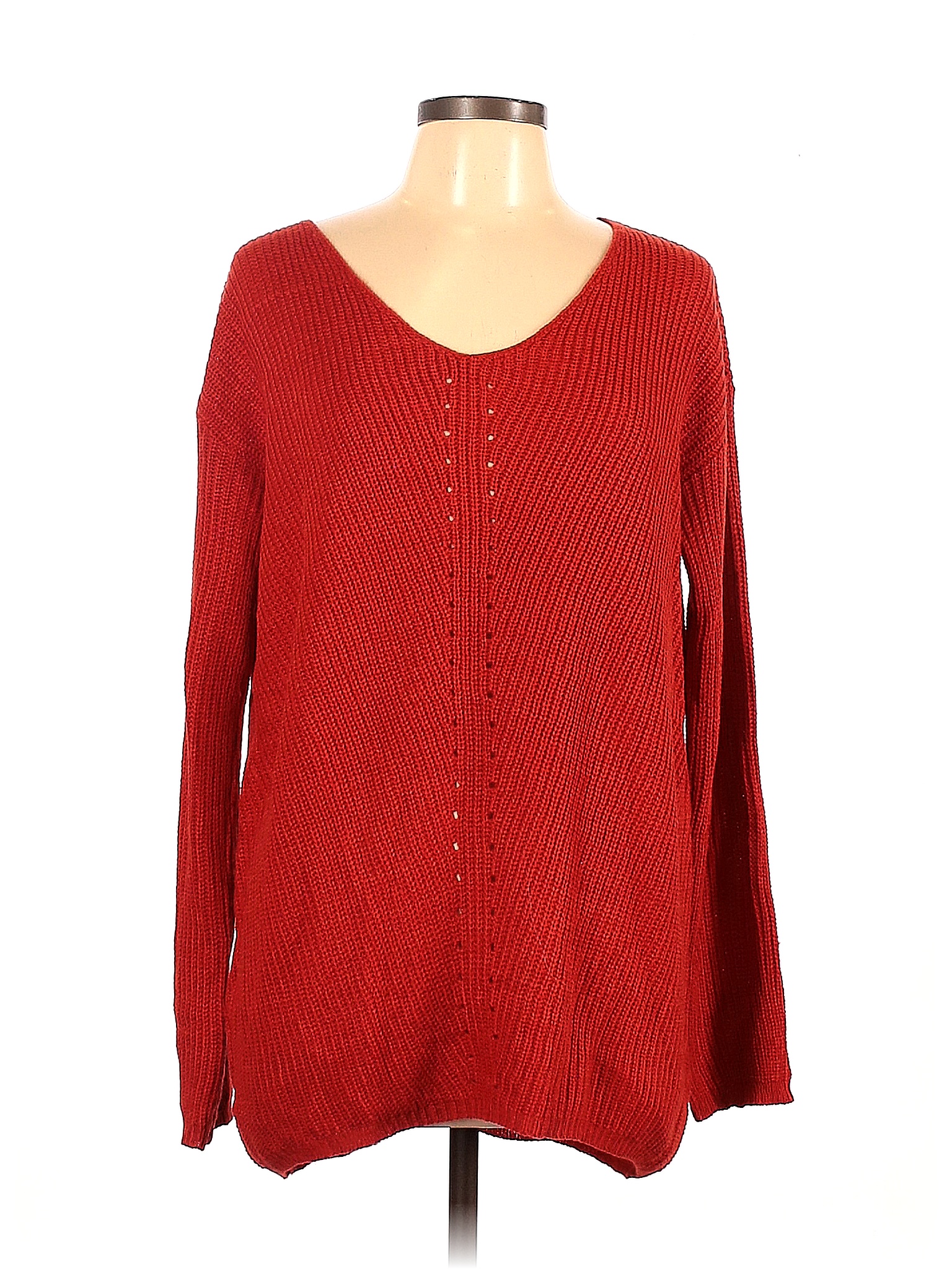 Pink Clover 100% Acrylic Solid Red Pullover Sweater Size L - 64% off ...