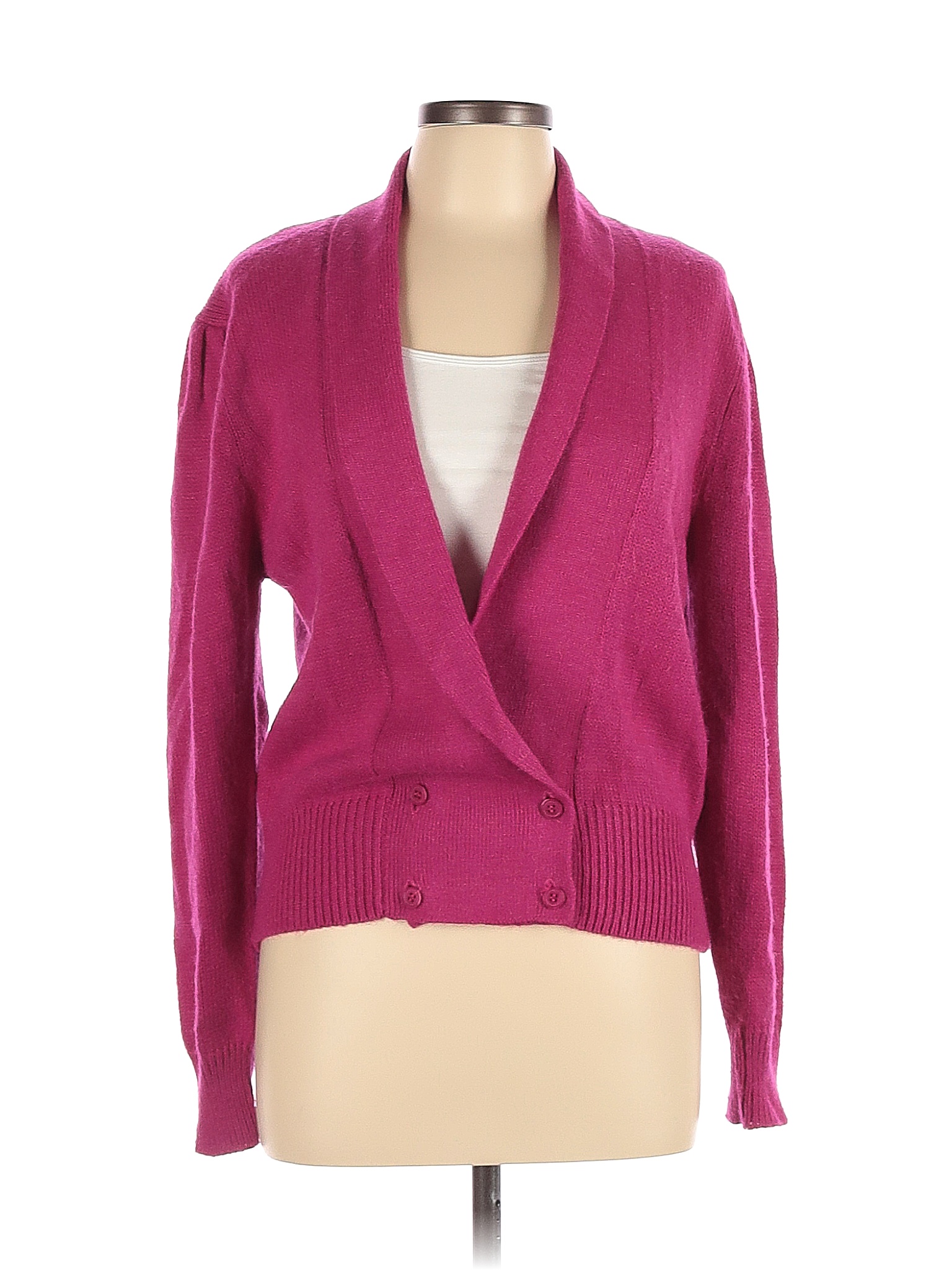 TanJay Solid Pink Cardigan Size L - 75% off | thredUP