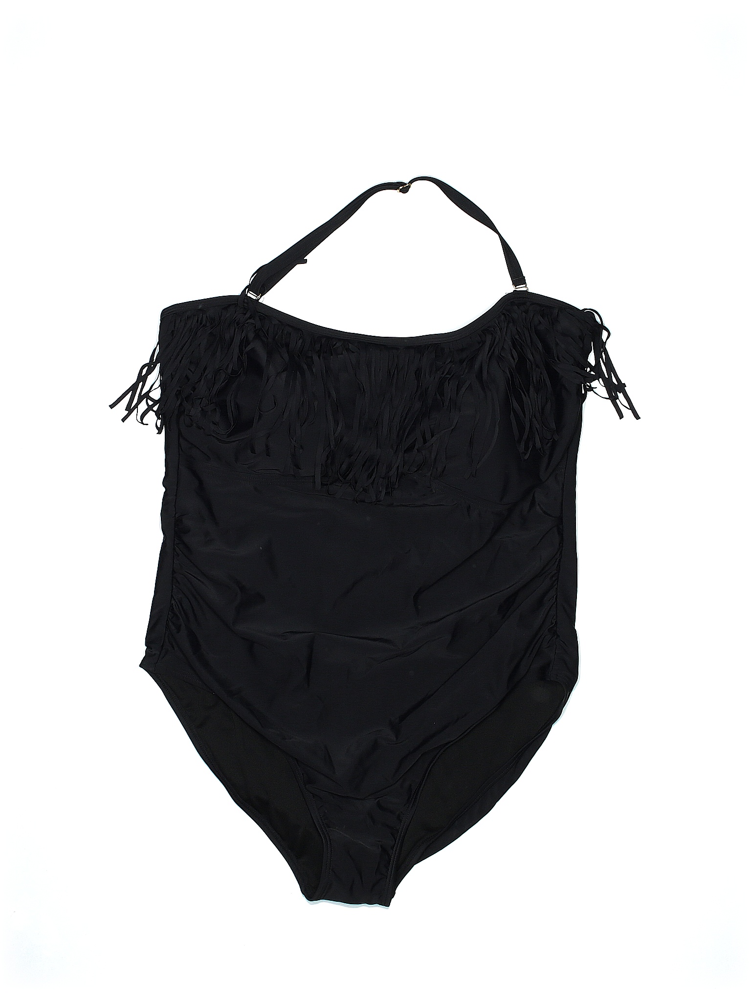 Swimsuits For All Solid Black One Piece Swimsuit Size 22 Plus 59