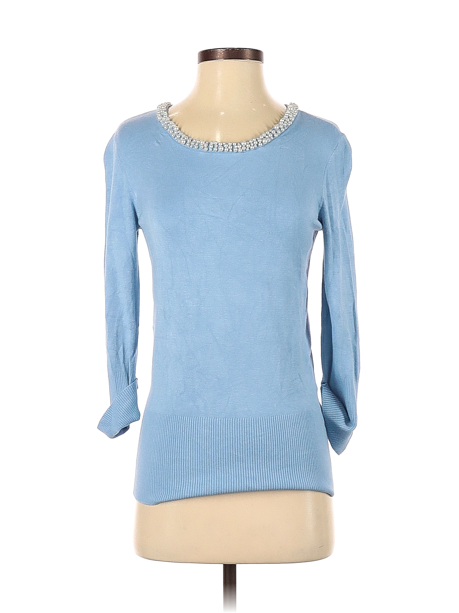 Appleseeds Solid Blue Pullover Sweater Size S - 77% off | thredUP