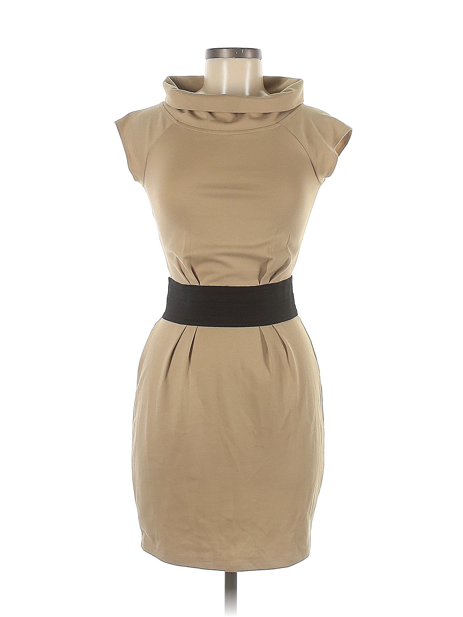 Mandee Solid Colored Tan Casual Dress Size M - 85% off | thredUP