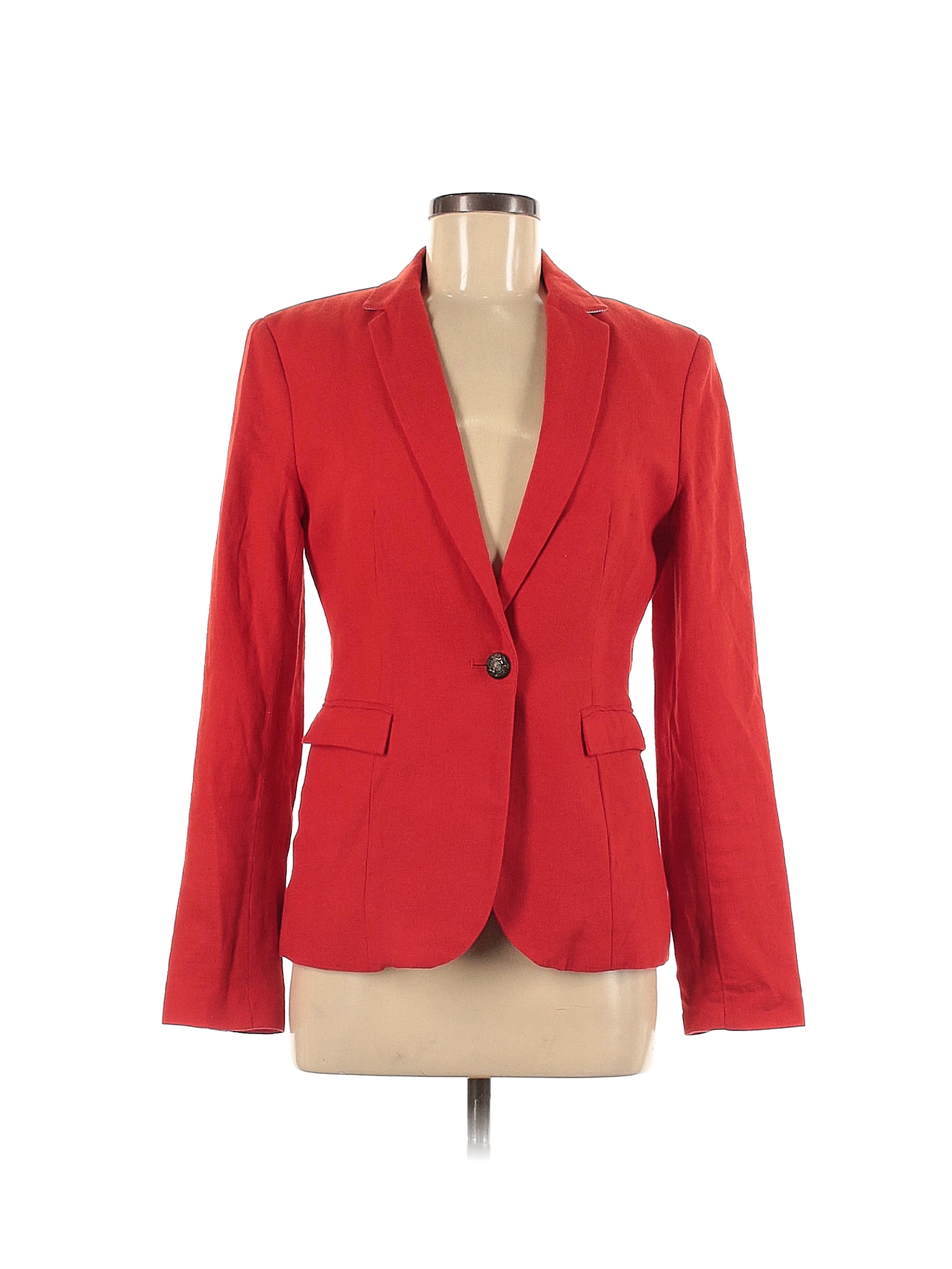 Kenar Solid Red Blazer Size M - 86% off | thredUP