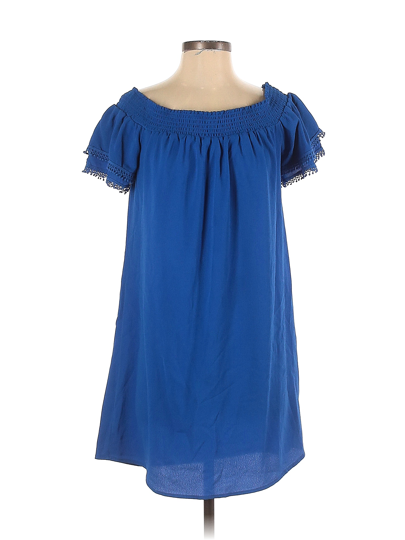 Xhilaration Solid Blue Casual Dress Size S 62 Off Thredup