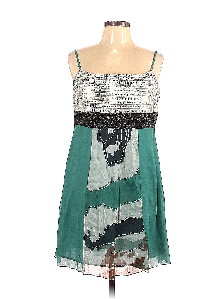 Metrostyle 100 Polyester Teal Sleeveless Blouse Size L 80 Off Thredup