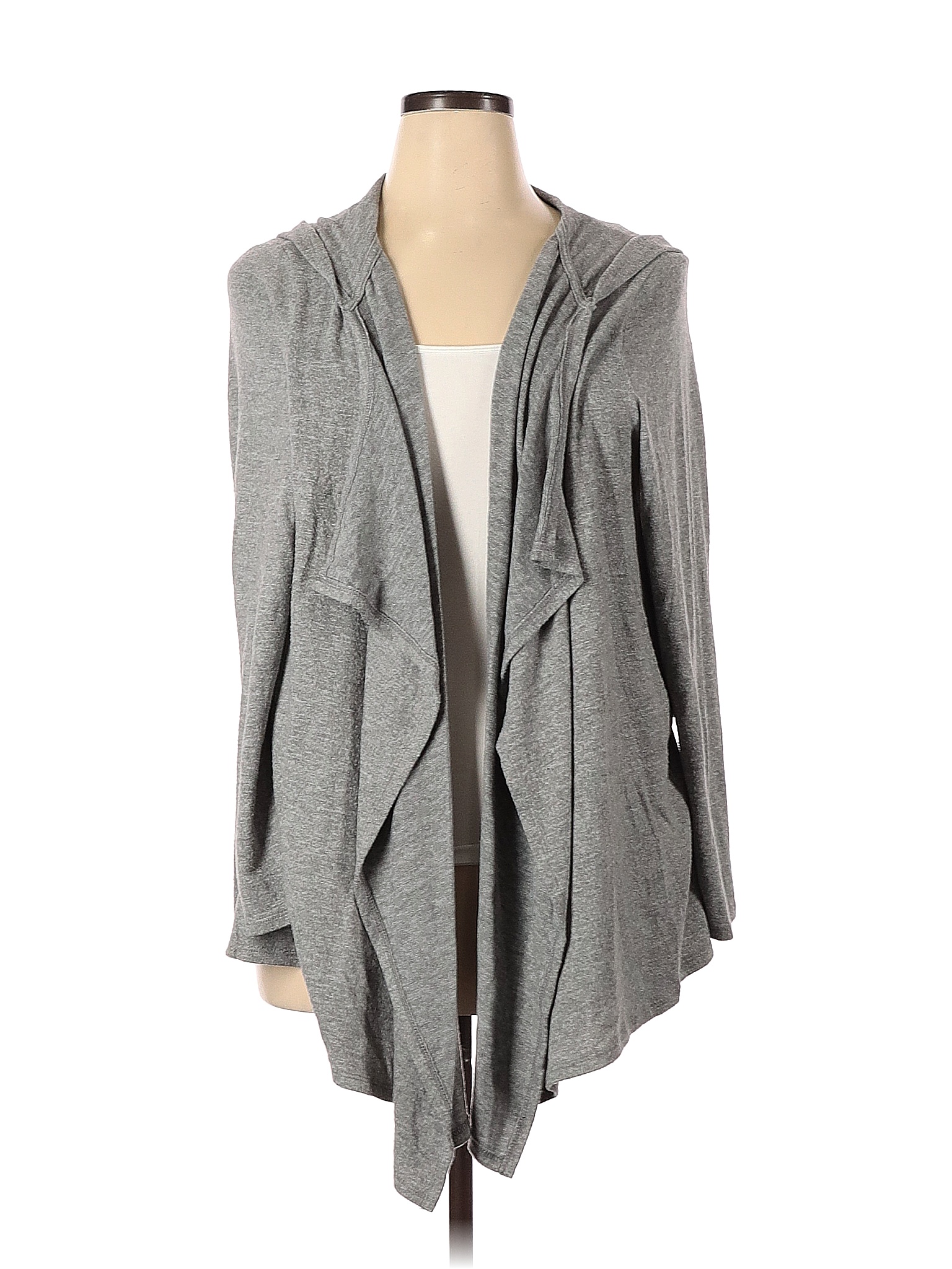 Terra & Sky Solid Gray Cardigan Size 1X (Plus) - 40% off | thredUP
