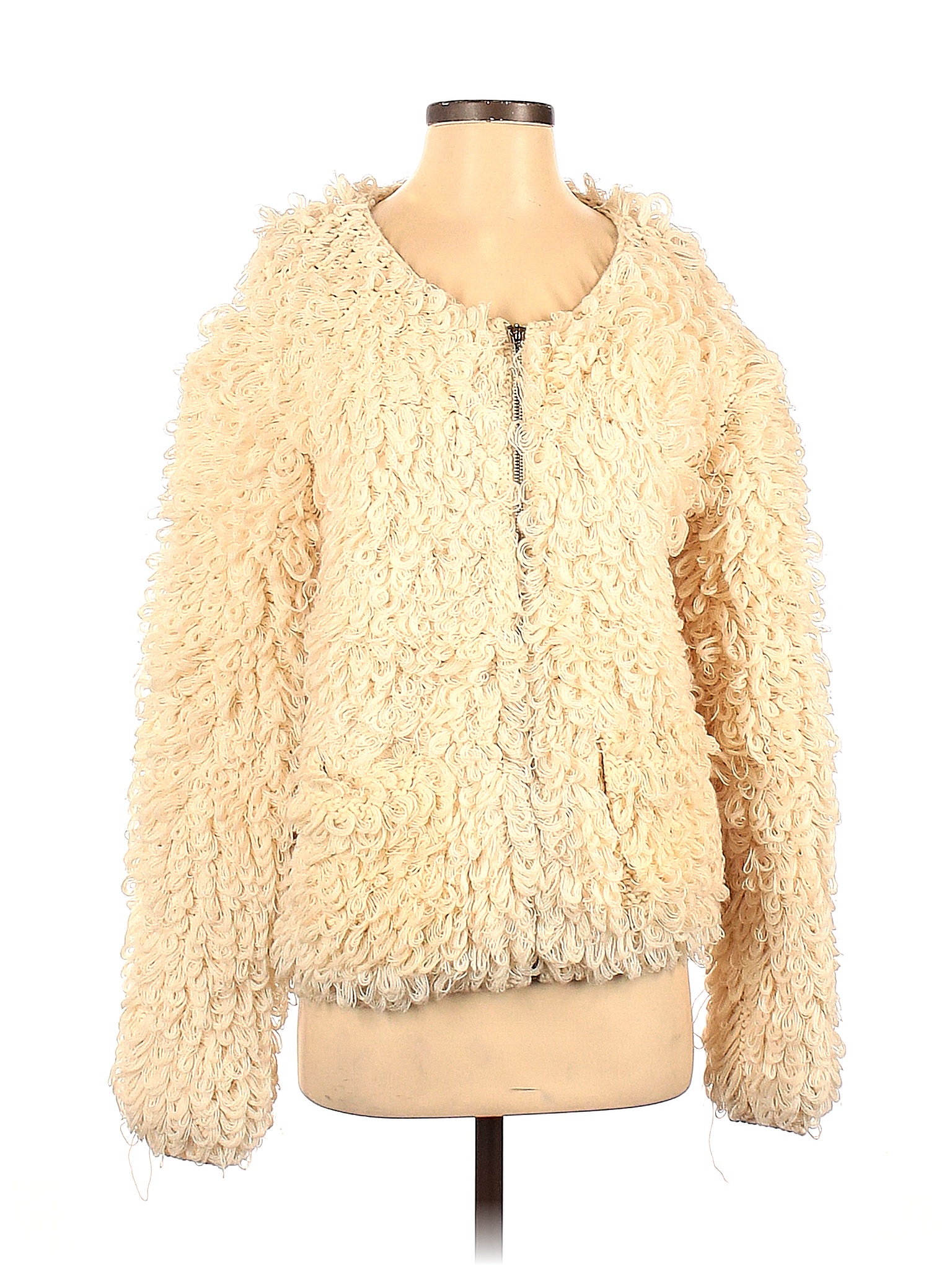 Assorted Brands Solid Colored Ivory Jacket Size M - 88% off | thredUP