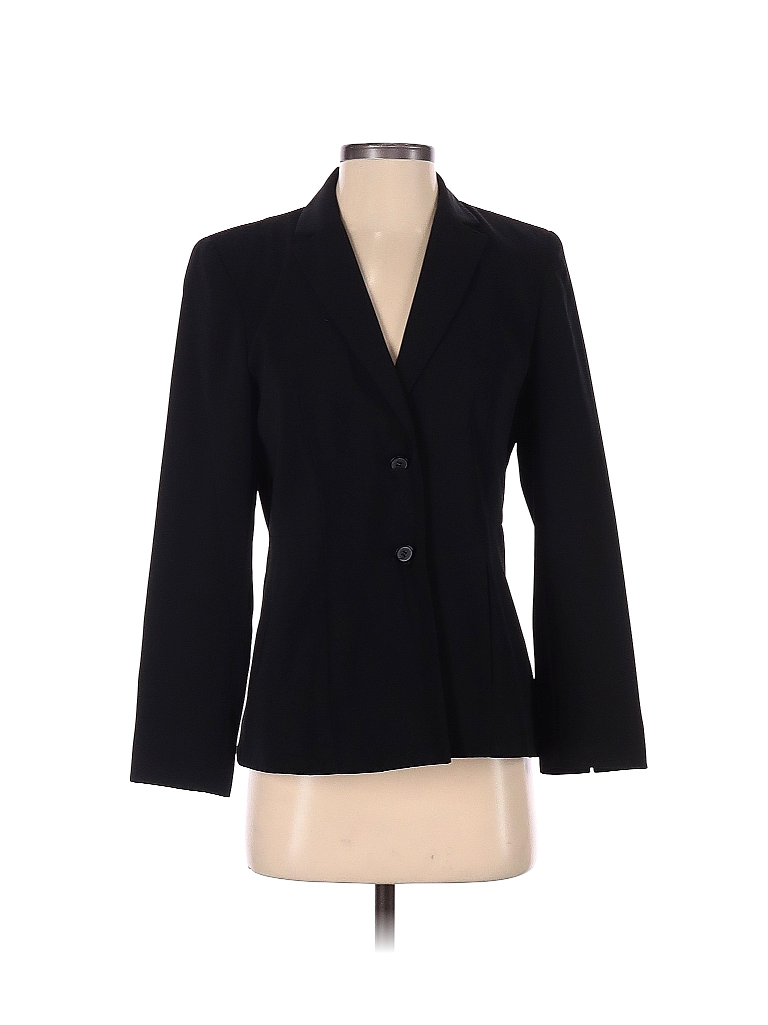 Norton McNaughton 100% Polyester Solid Black Blazer Size 4 (Petite) - 80% off | thredUP