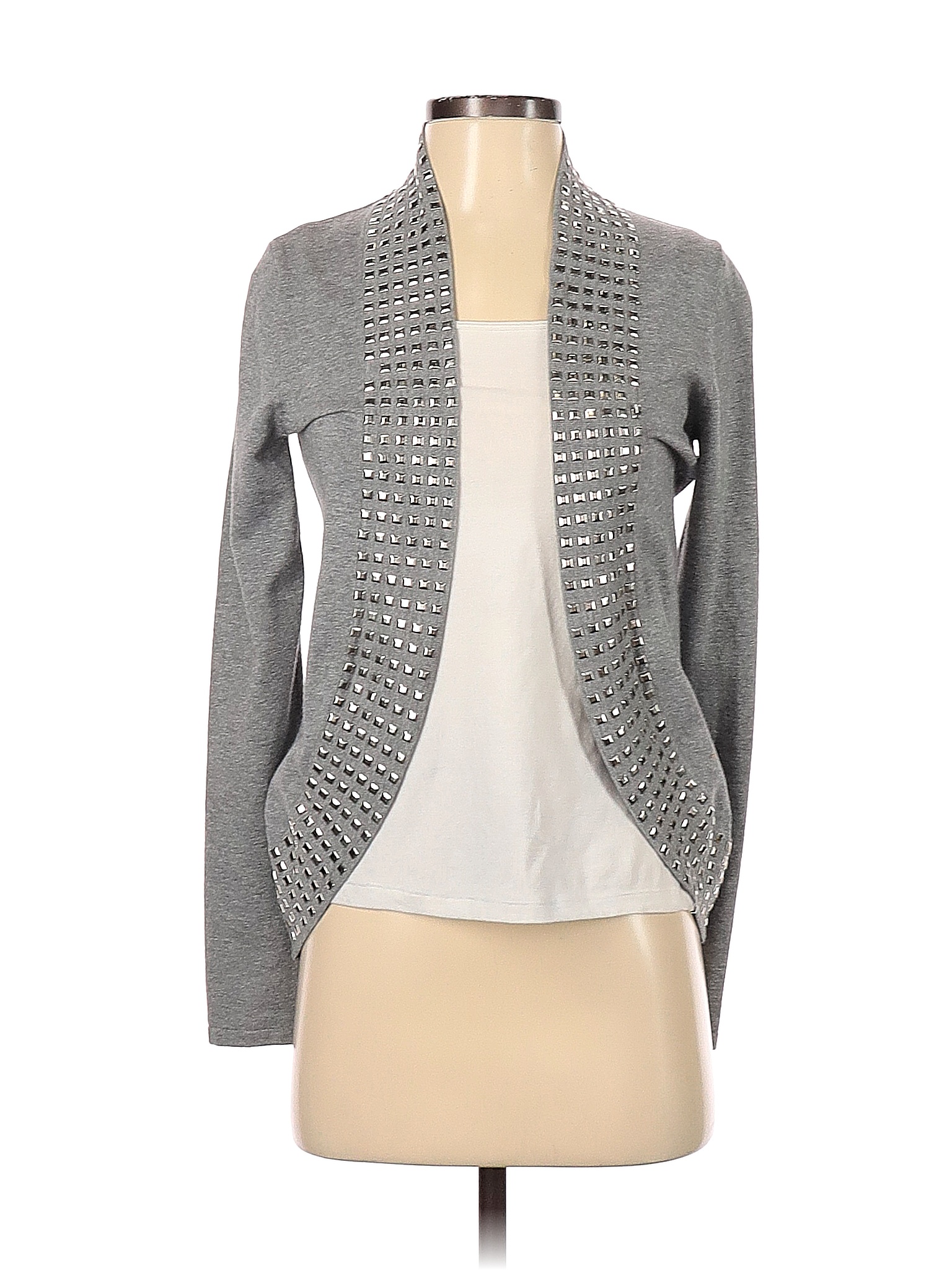 Belldini Solid Gray Cardigan Size S - 79% off | thredUP