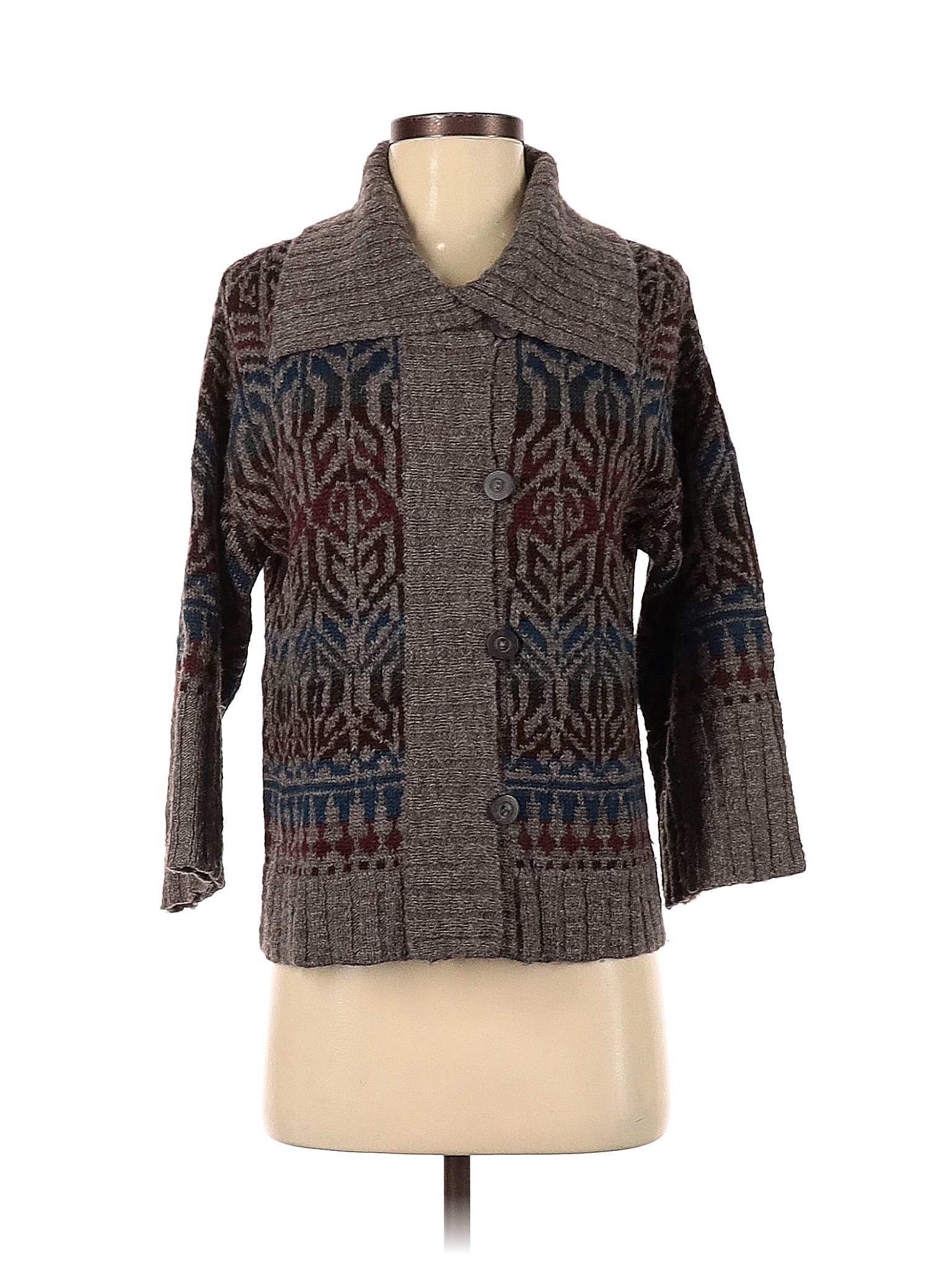 Peruvian Connection Color Block Tan Wool Cardigan Size S - 72% off ...