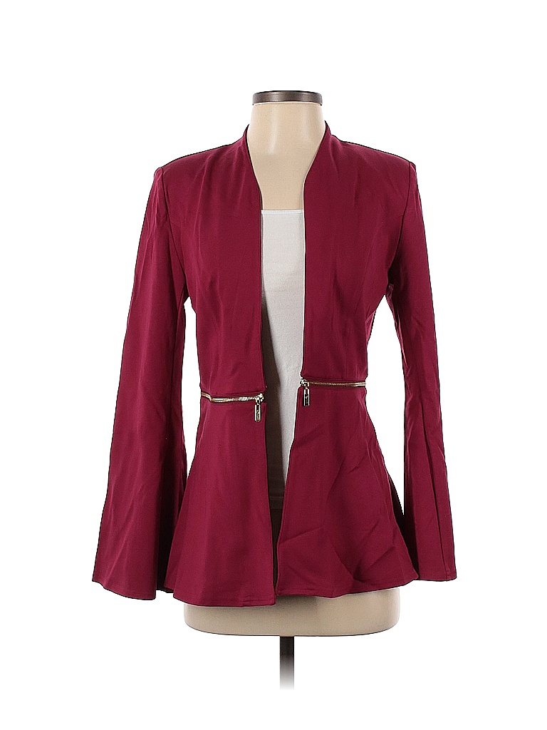 IMAN Solid Maroon Red Jacket Size XS - 77% off | thredUP