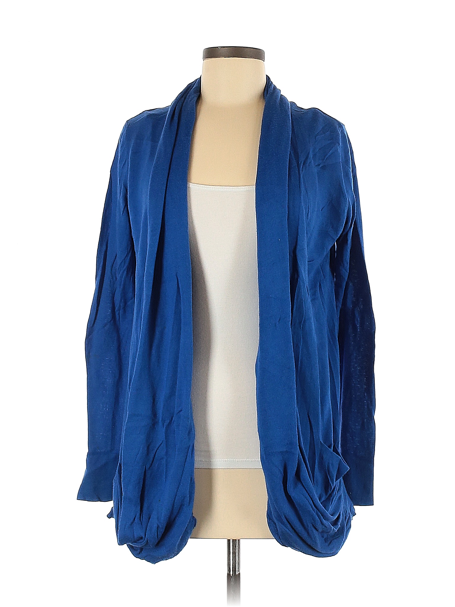 Magaschoni 100% Cotton Solid Blue Cardigan Size XS - 87% off | thredUP