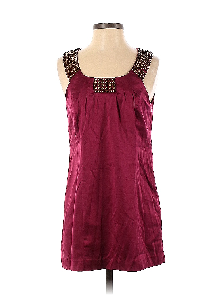 ECI Solid Burgundy Sleeveless Blouse Size 4 - 84% off | thredUP