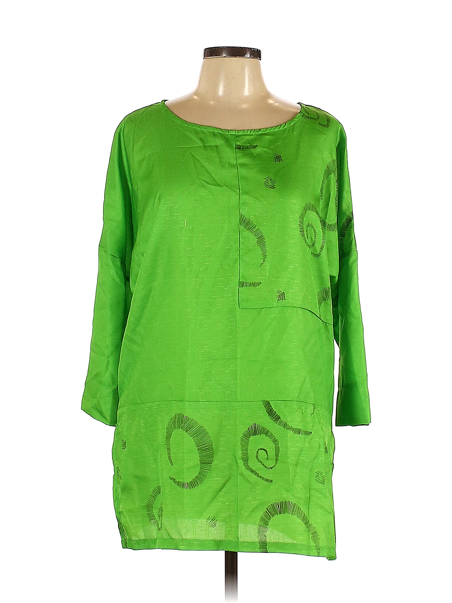 Misslook Solid Colored Green Long Sleeve Blouse Size L - 89% off | thredUP