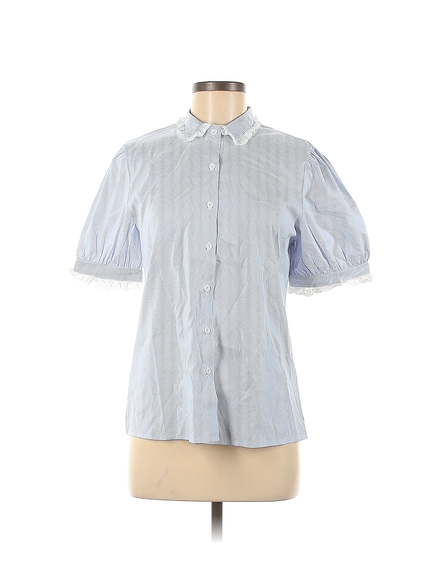 Assorted Brands White Short Sleeve Button Down Shirt Size M 55 Off