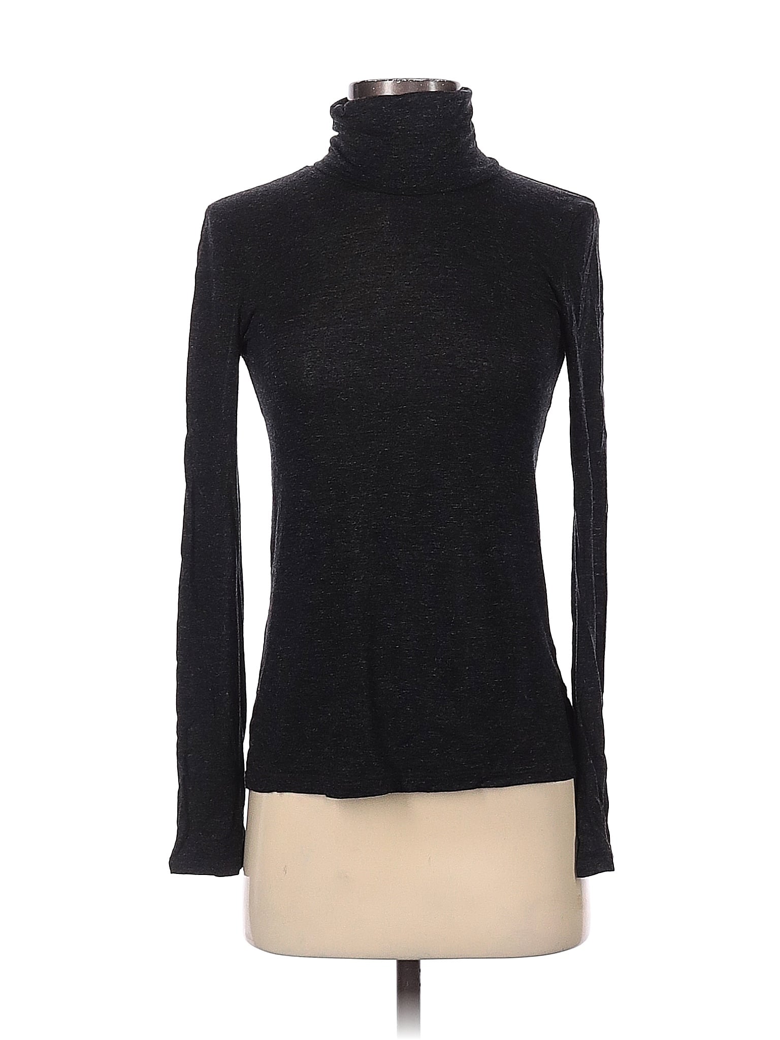Zara W&B Collection Solid Black Long Sleeve Turtleneck Size S - 75% off ...