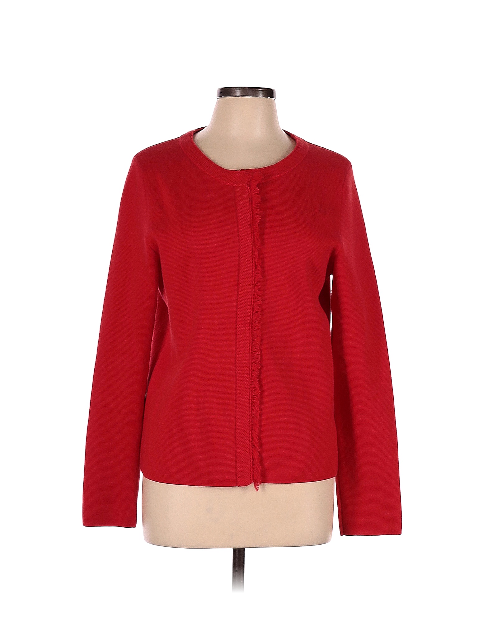 Talbots Outlet 100% Cotton Solid Red Cardigan Size L - 75% off | thredUP