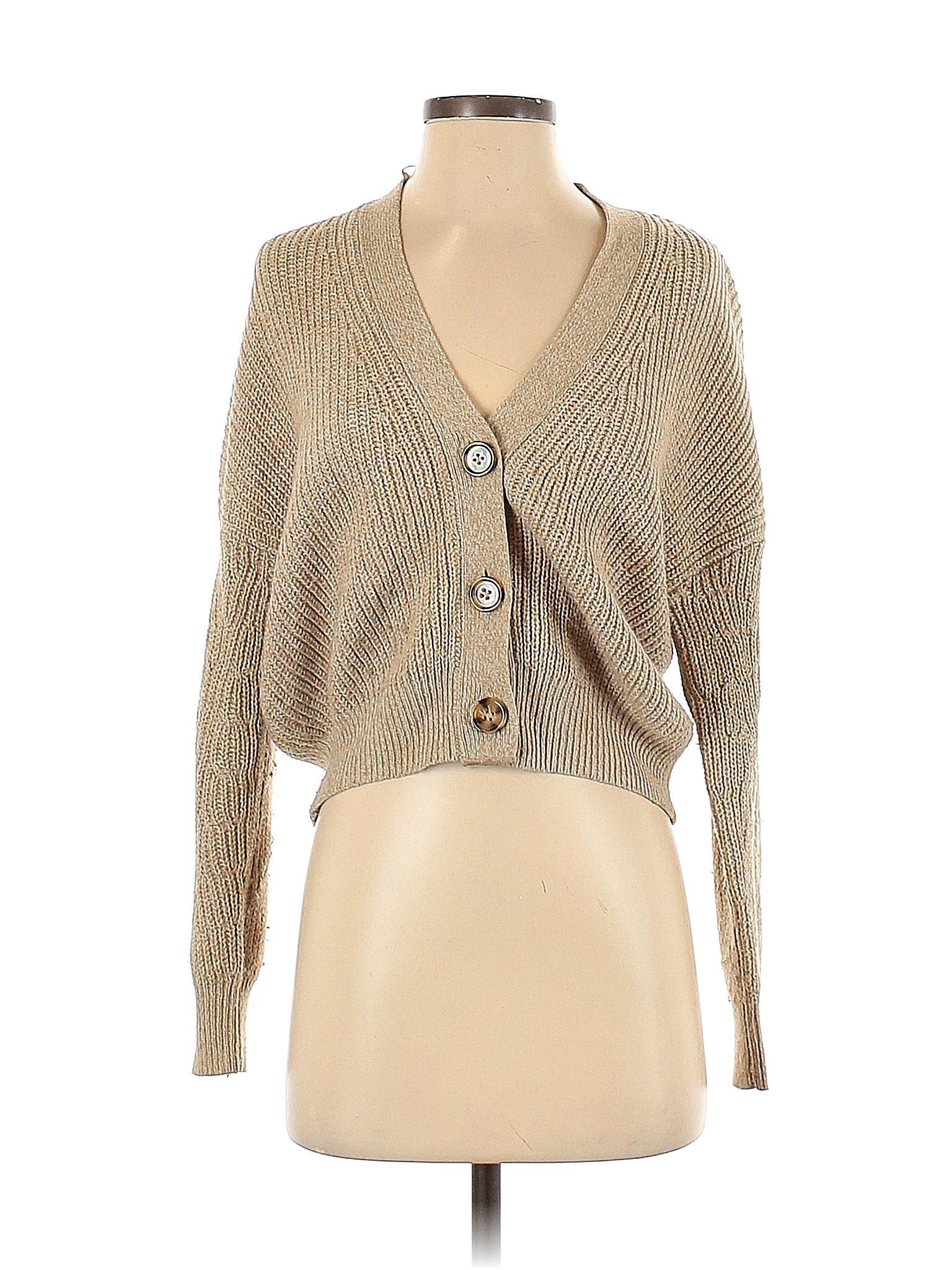 Garage Solid Tan Cardigan Size XS - 51% off | thredUP