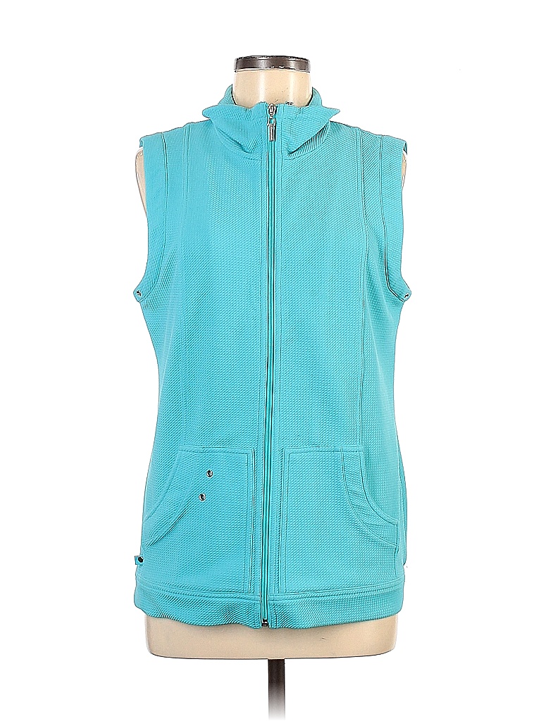 Allison Daley Solid Blue Vest Size S - 75% off | thredUP