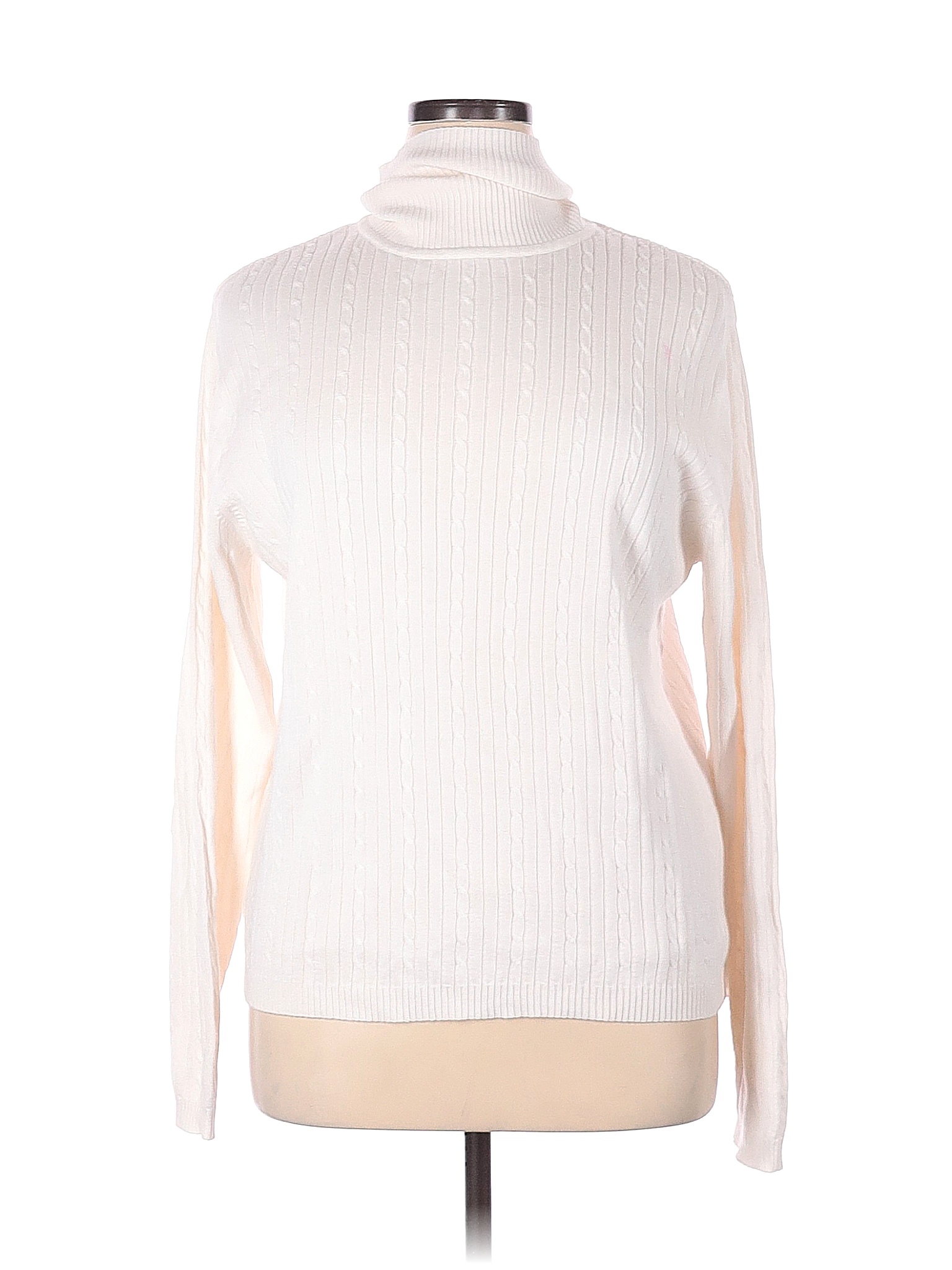 Croft & Barrow 100% Cotton Ivory Turtleneck Sweater Size XL - 75% off ...