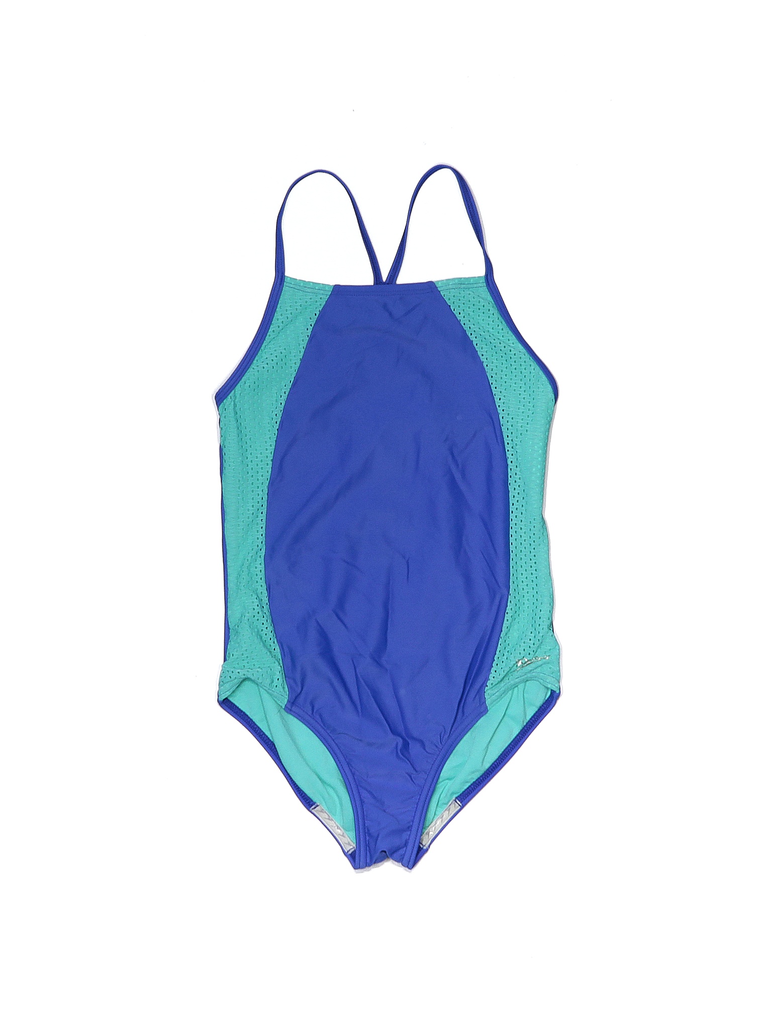 Speedo Solid Blue One Piece Swimsuit Size 12 47 Off Thredup