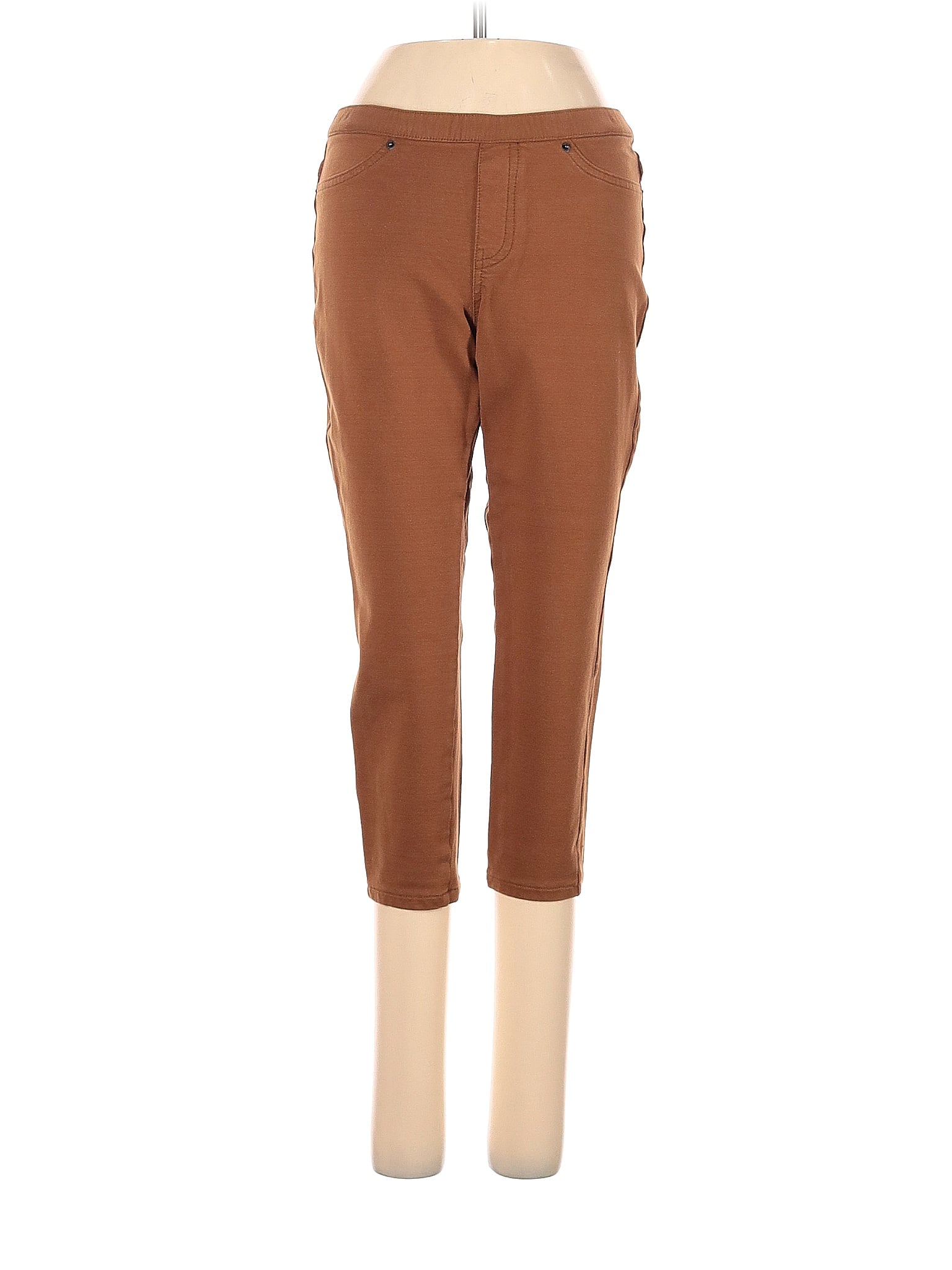 Hue Solid Brown Casual Pants Size S - 88% off | thredUP