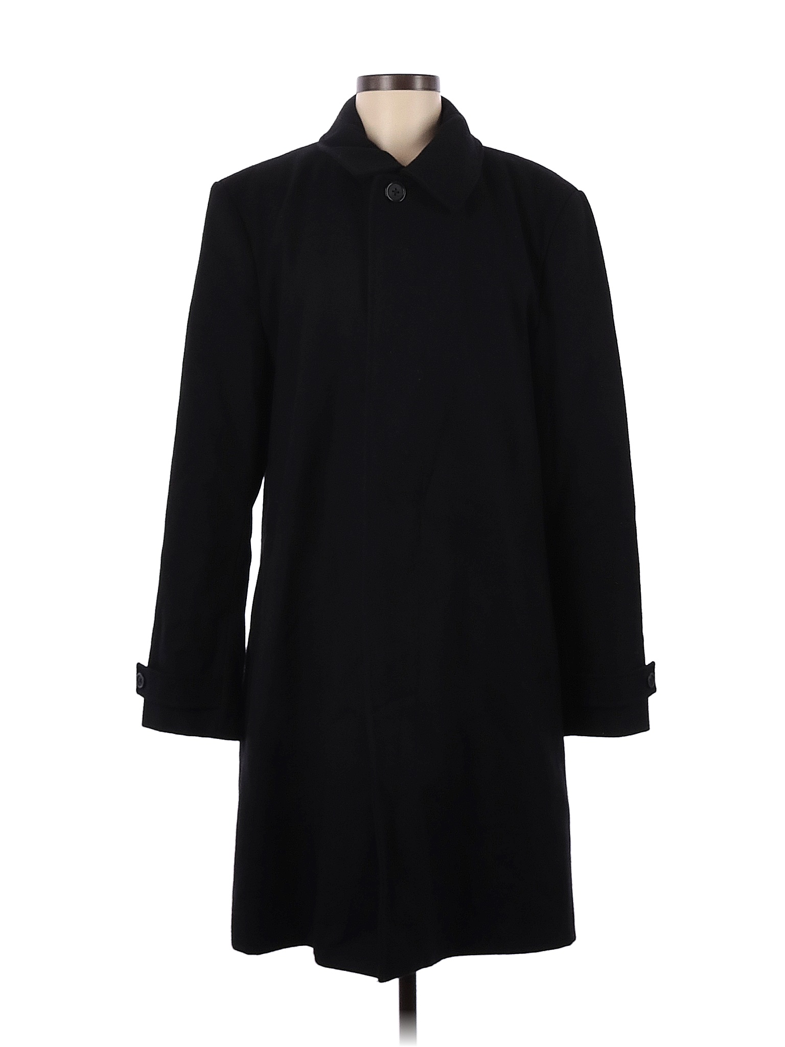 Structure Solid Black Wool Coat Size M - 60% off | thredUP