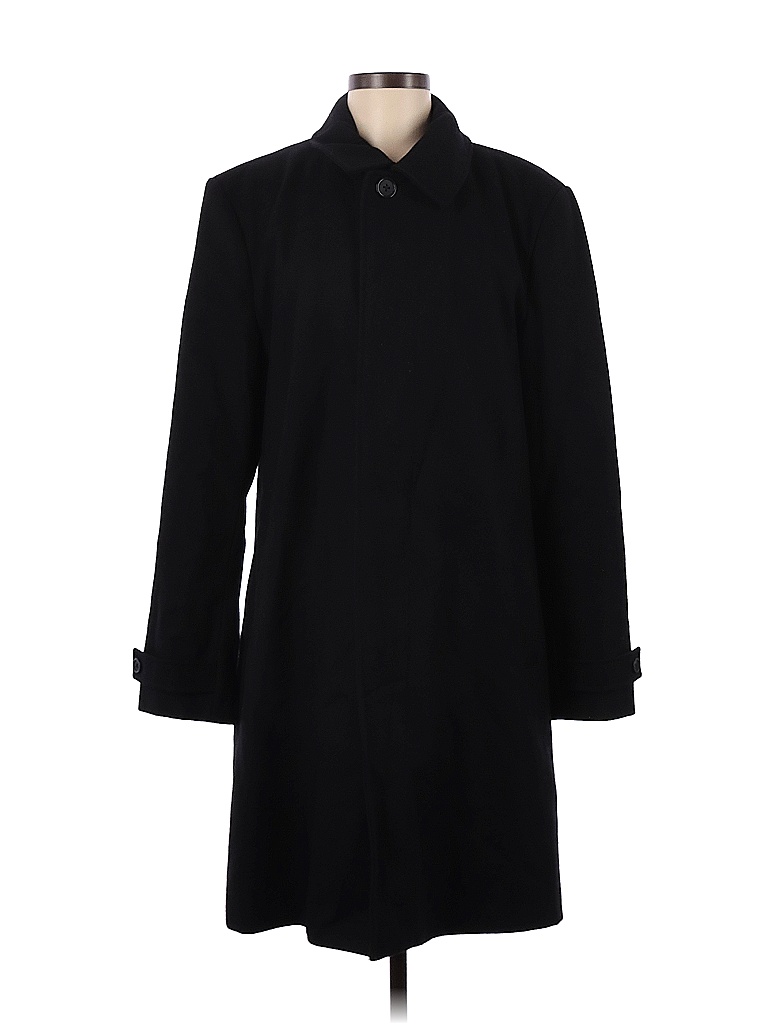 Structure Solid Black Wool Coat Size M - 60% off | thredUP