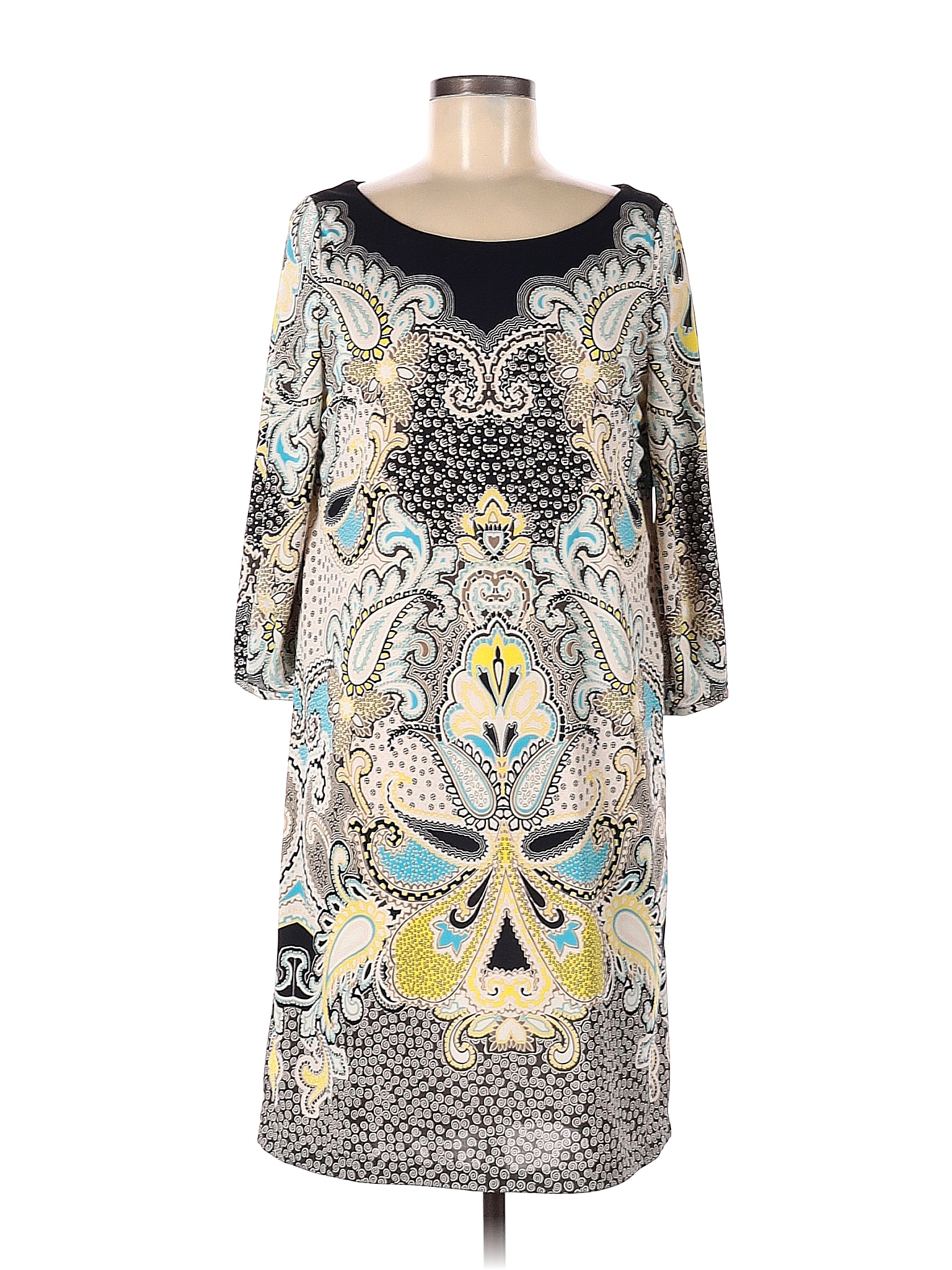 Etcetera Color Block Multi Color Ivory Casual Dress Size 6 - 95% off ...