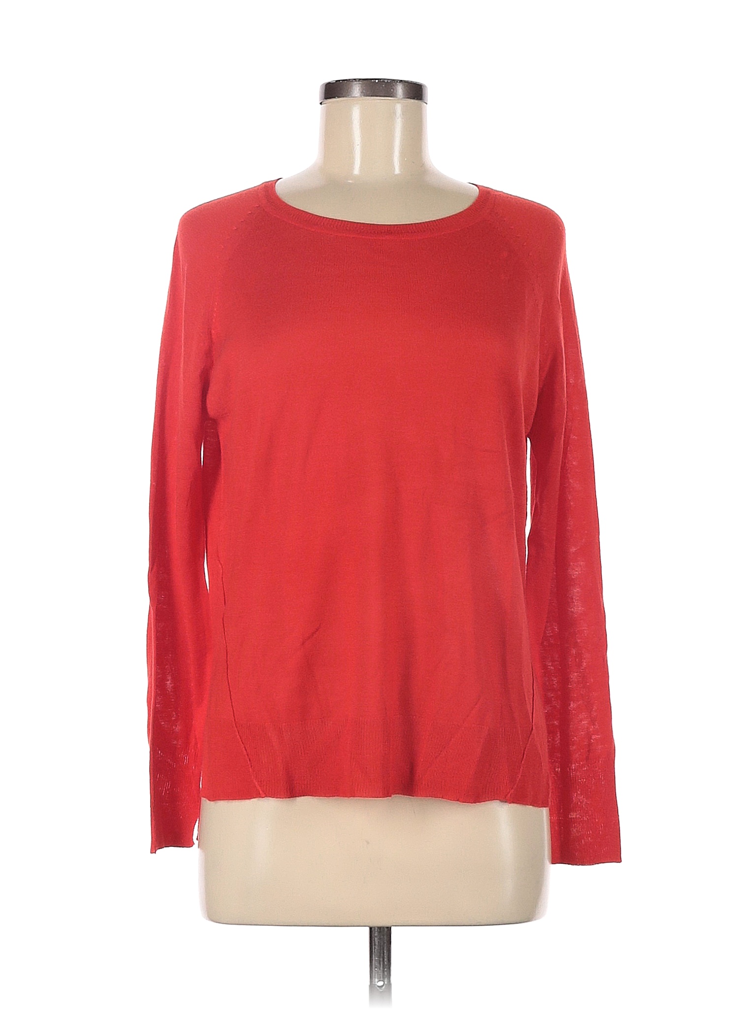 Zara Solid Color Block Red Pullover Sweater Size M 80 Off Thredup