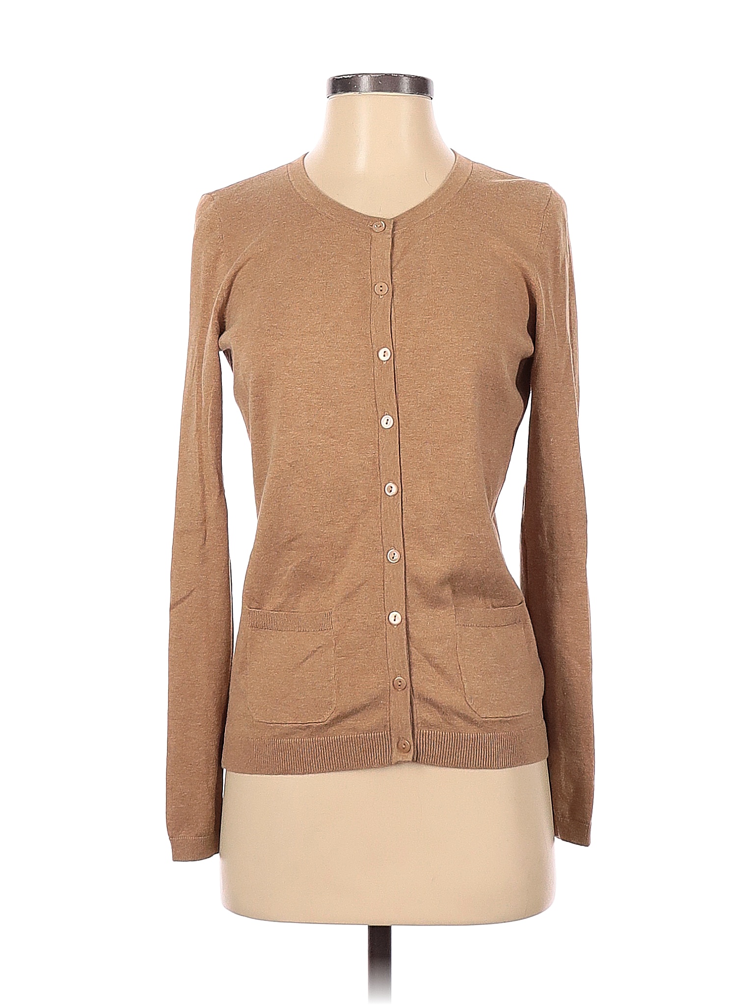 Talbots Solid Brown Tan Cardigan Size XS - 88% off | thredUP
