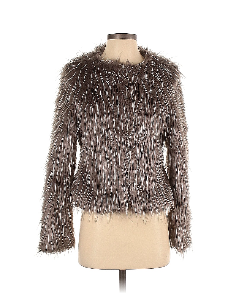 Celsius Premium Gray Faux Fur Jacket Size S - 70% off | thredUP