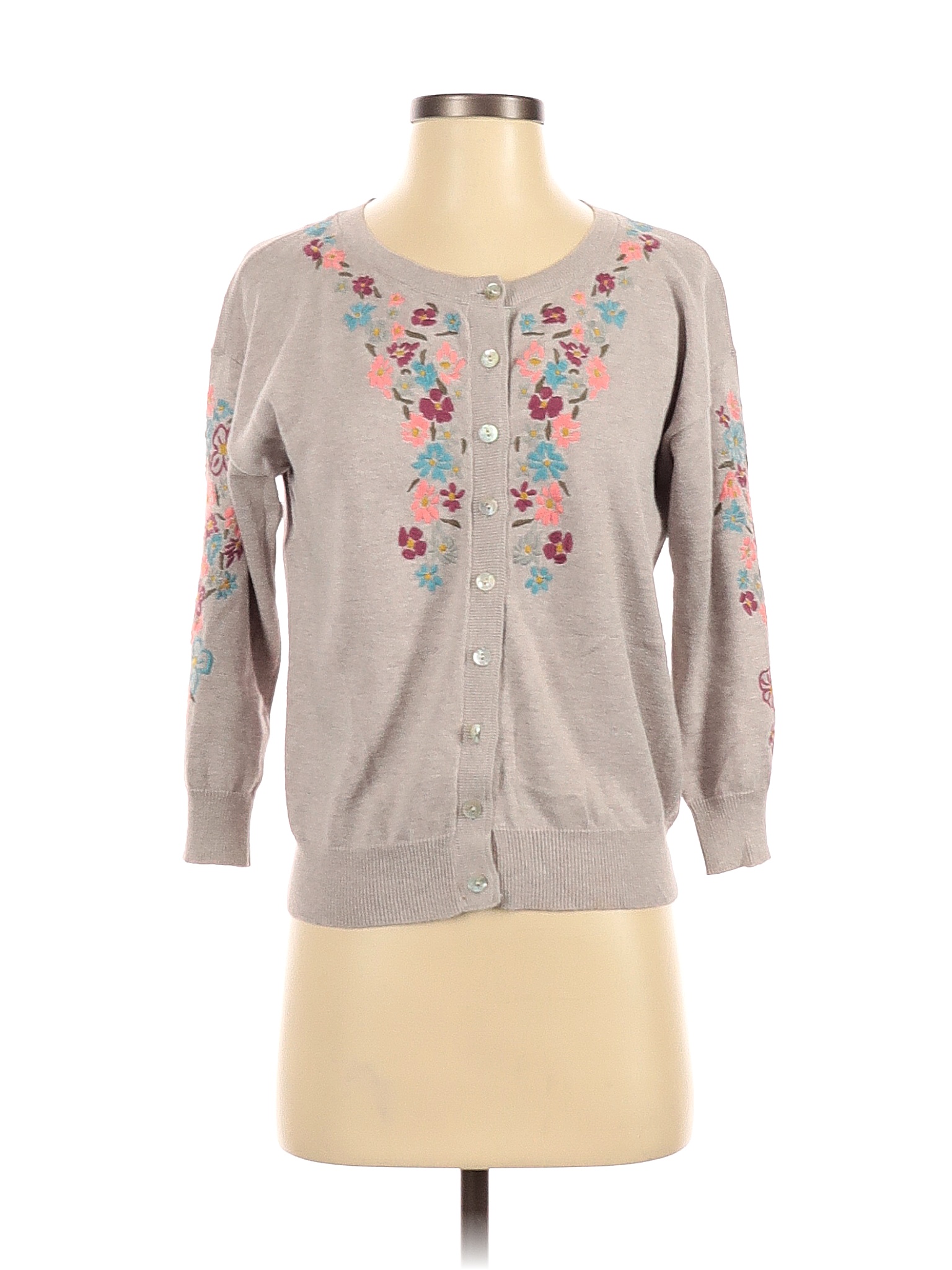 Sundance 100 Cotton Solid Color Block Tan Cardigan Size S 80 Off