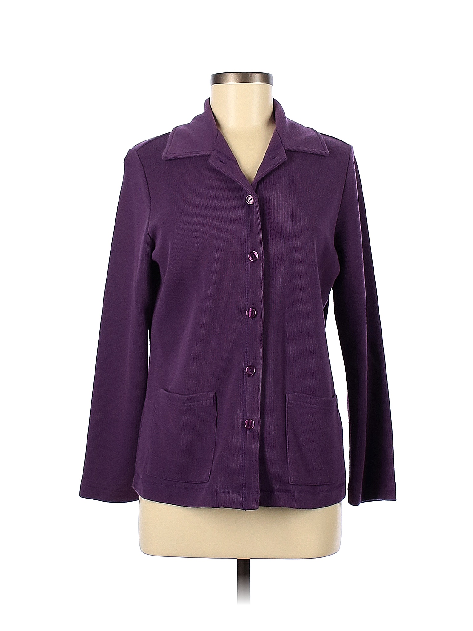 Draper's & Damon's Solid Colored Purple Jacket Size M - 85% off | thredUP