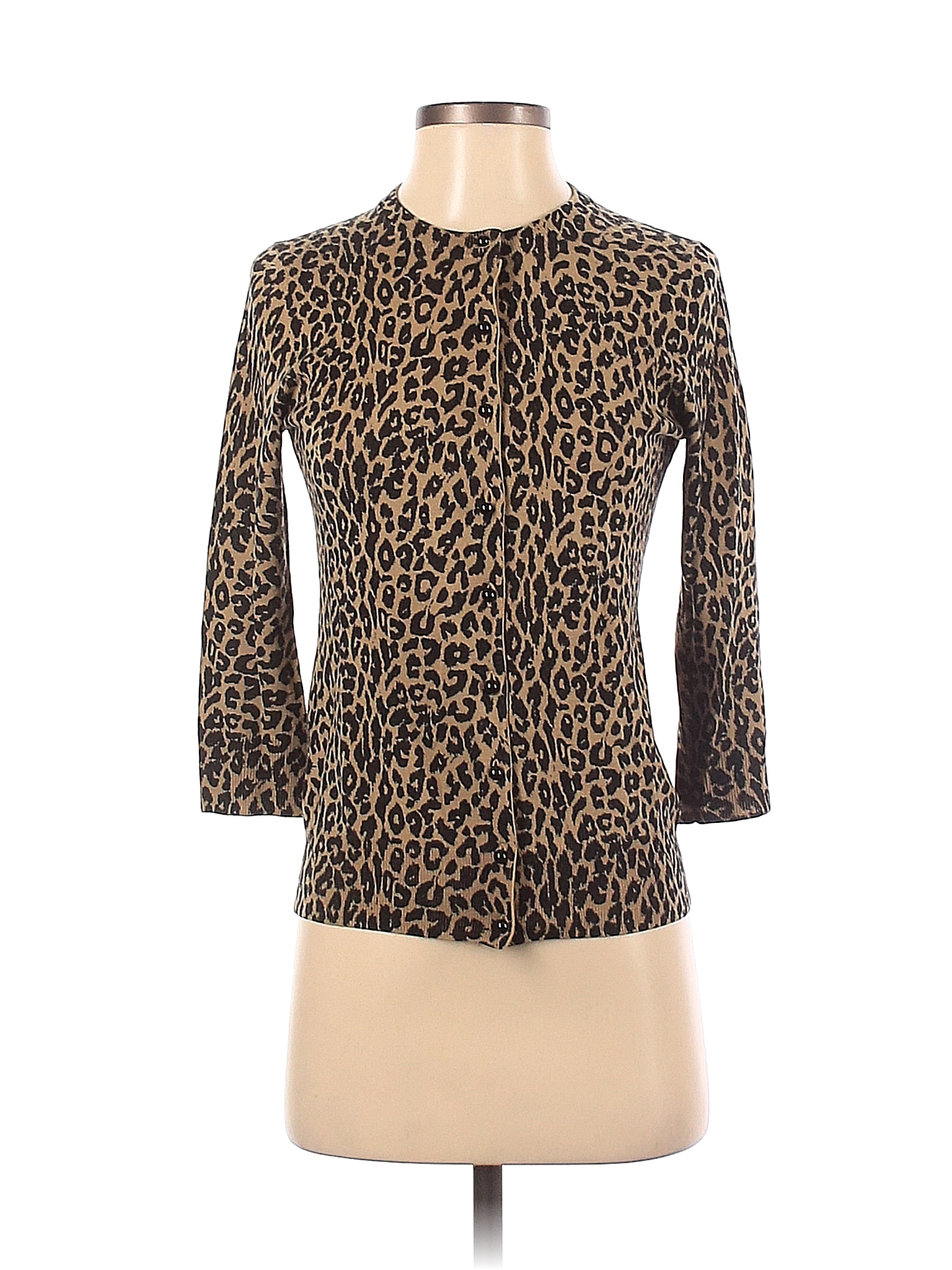 Talbots 100% Wool Animal Print Color Block Leopard Print Multi Color ...