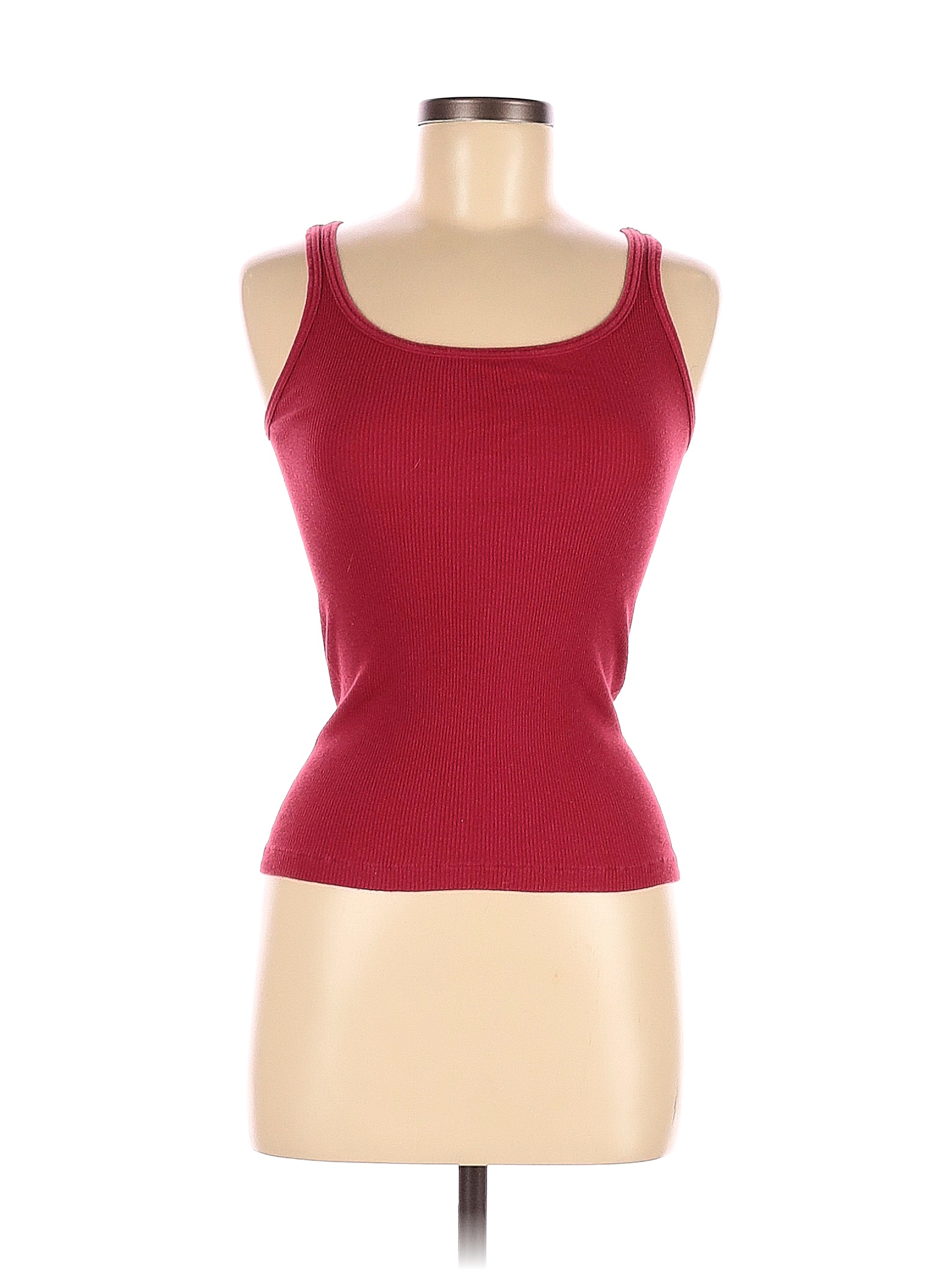 Jockey 100 Cotton Colored Burgundy Tank Top Size M 61 Off Thredup