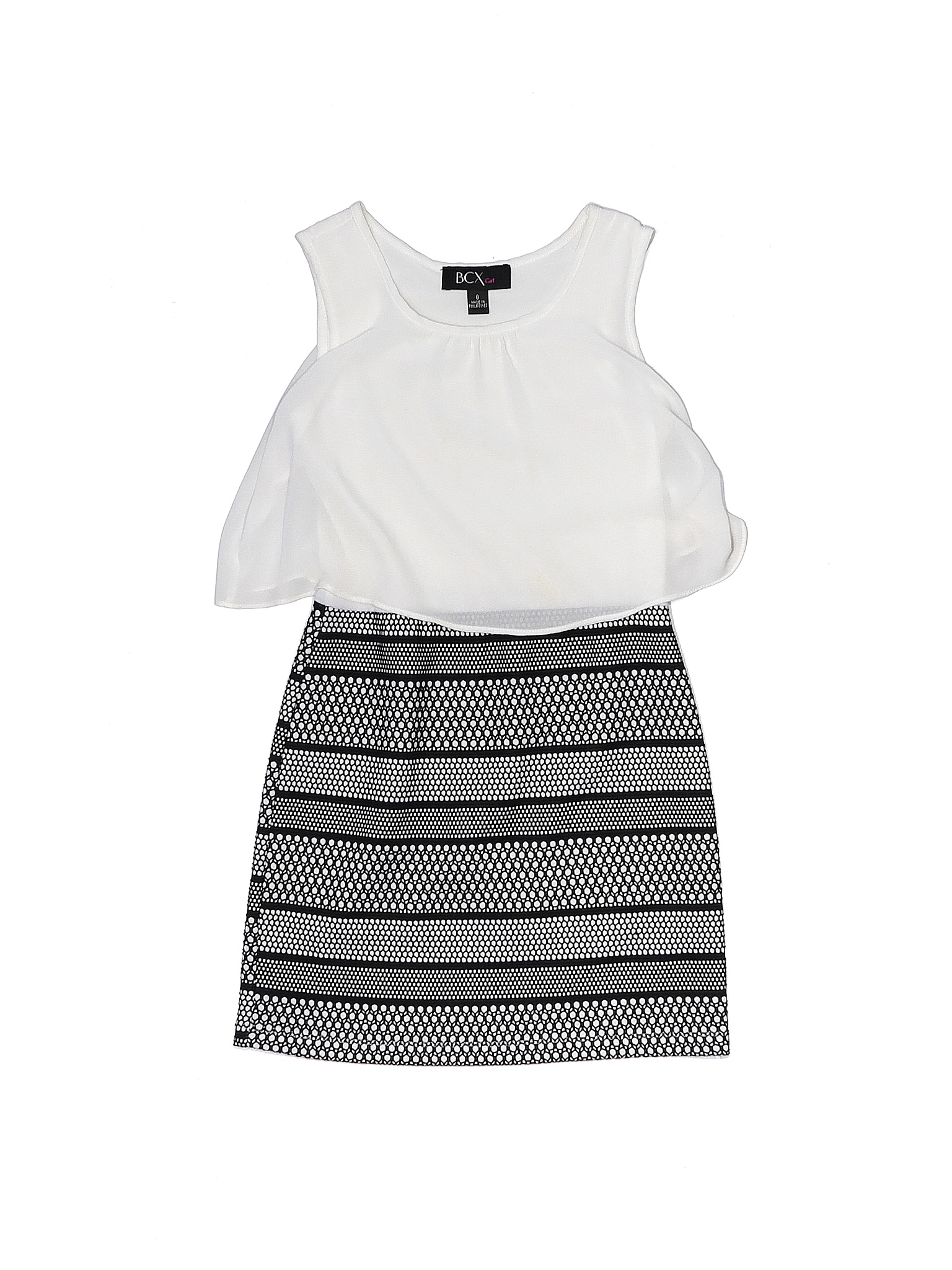 BCX Girl White Black Dress Size 8 - 71% off | thredUP